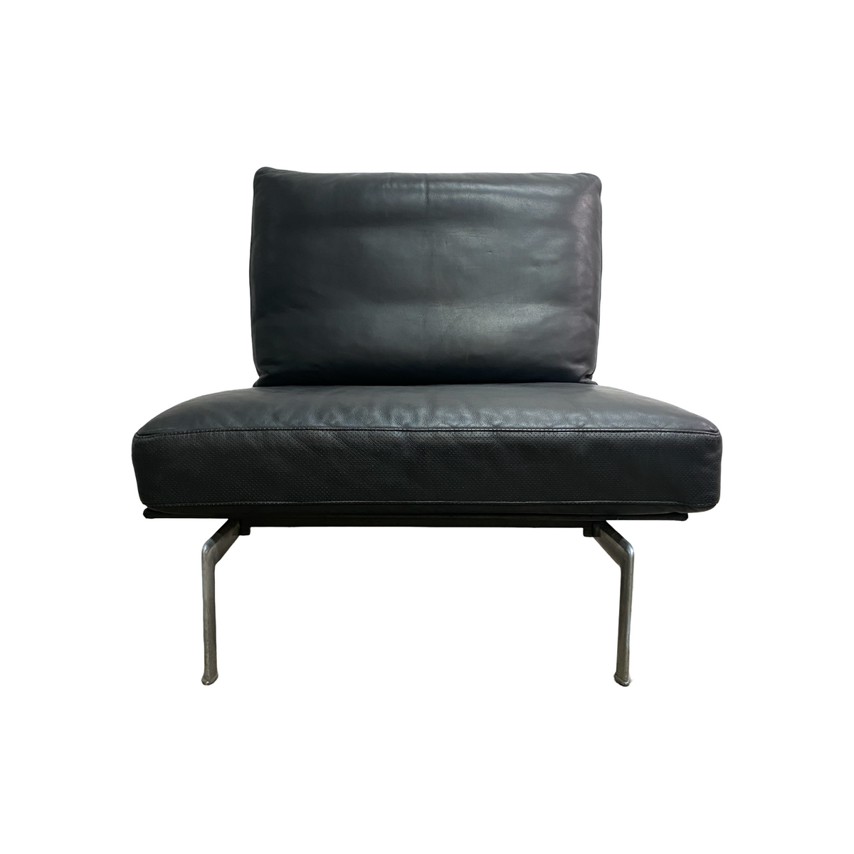 Diesis Black Leather Lounge chair By Antonio Citterio For B&B Italia ...