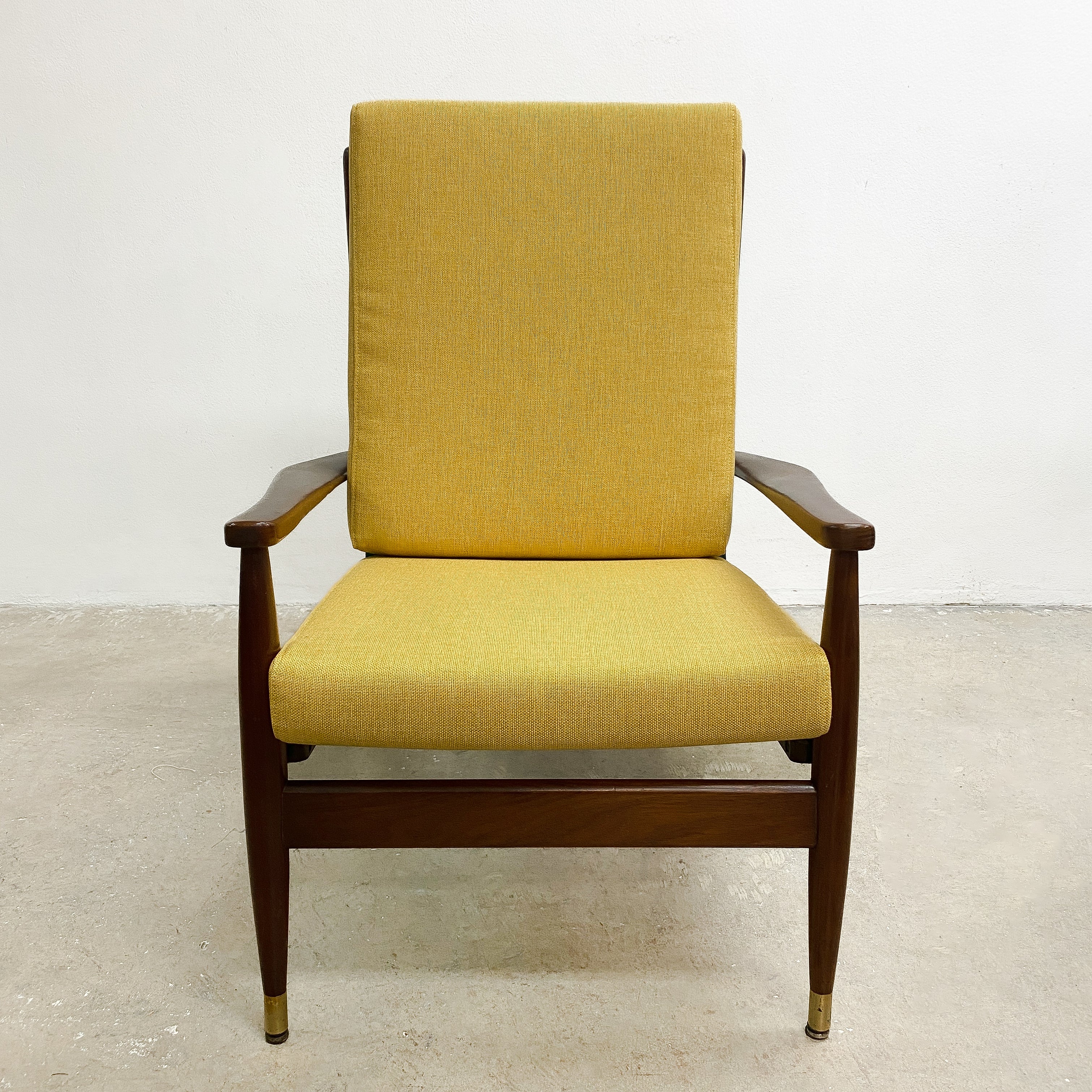 Early Mid Century Parker High Back Armchair - Reupholstered & Restored ...