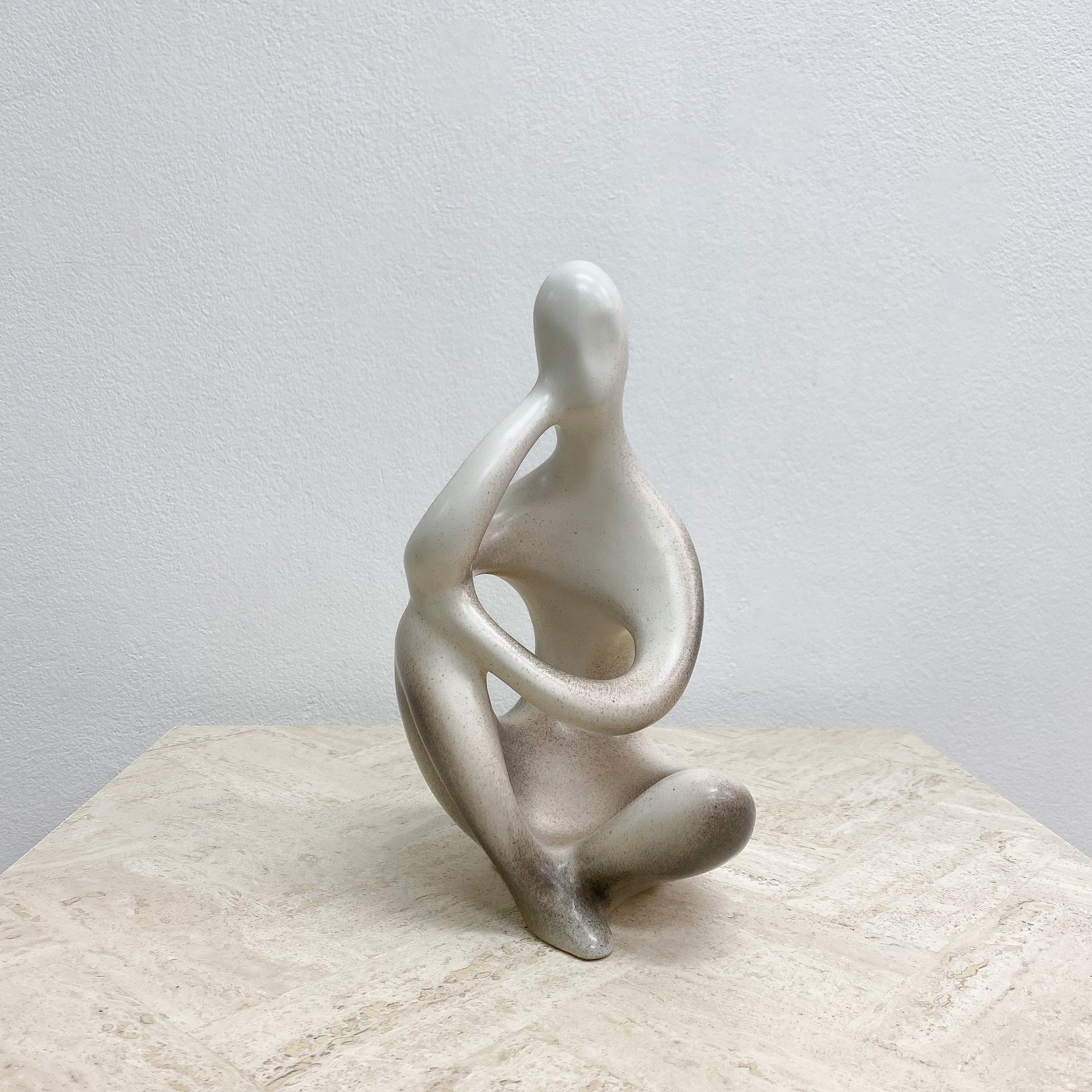 Mid Century Australian Ellis Pottery Ceramic Thinking Man Figurine ...
