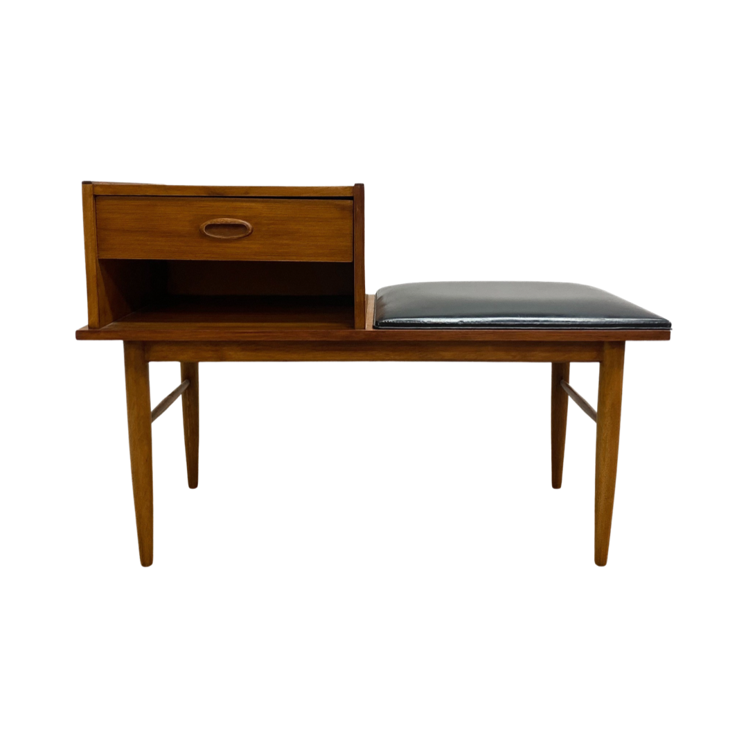 Original Mid Century Teak Telephone Table Console – The Design Ark