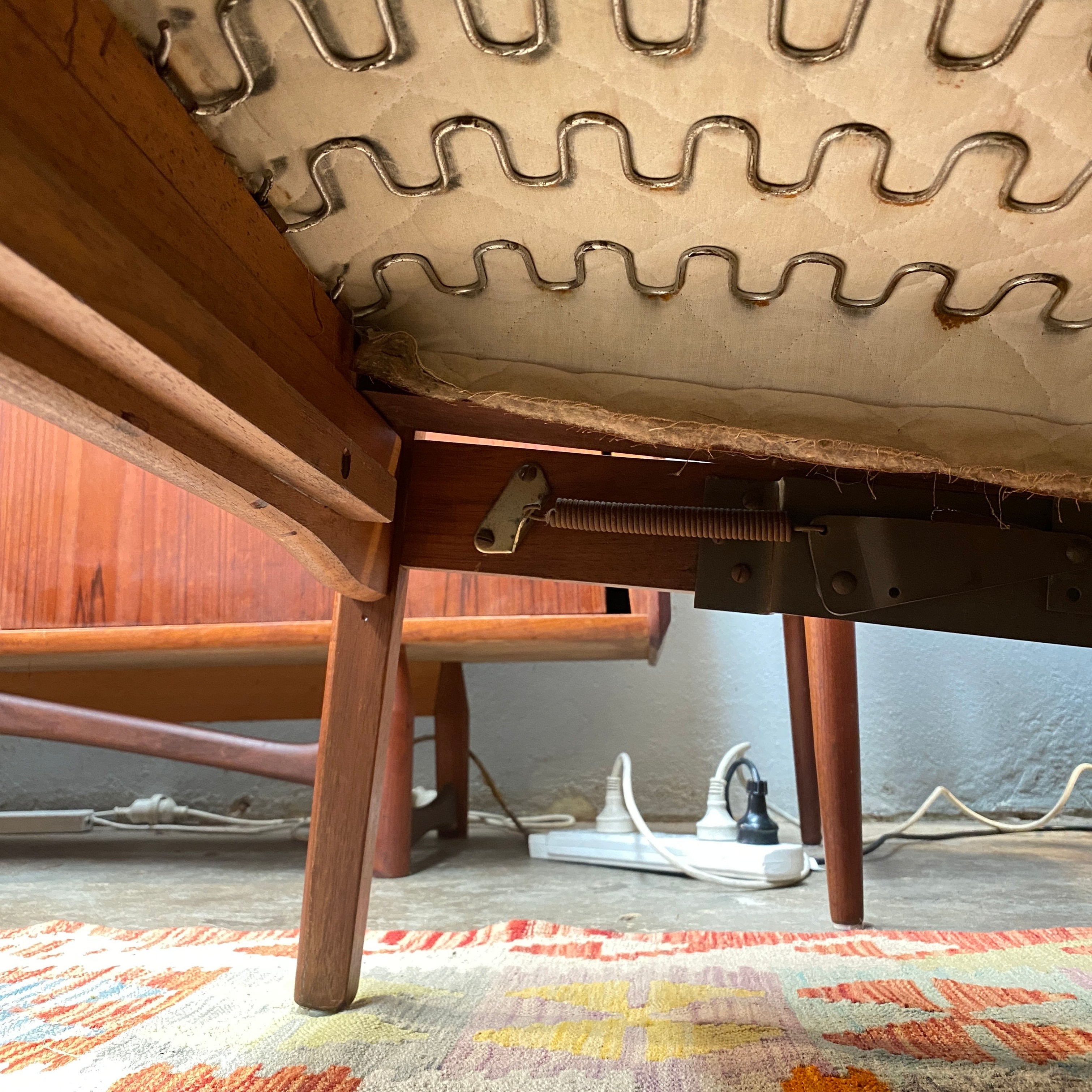 Restored Mid Century Teak Fler Three Seater Daybed Sofa Lounge– The ...