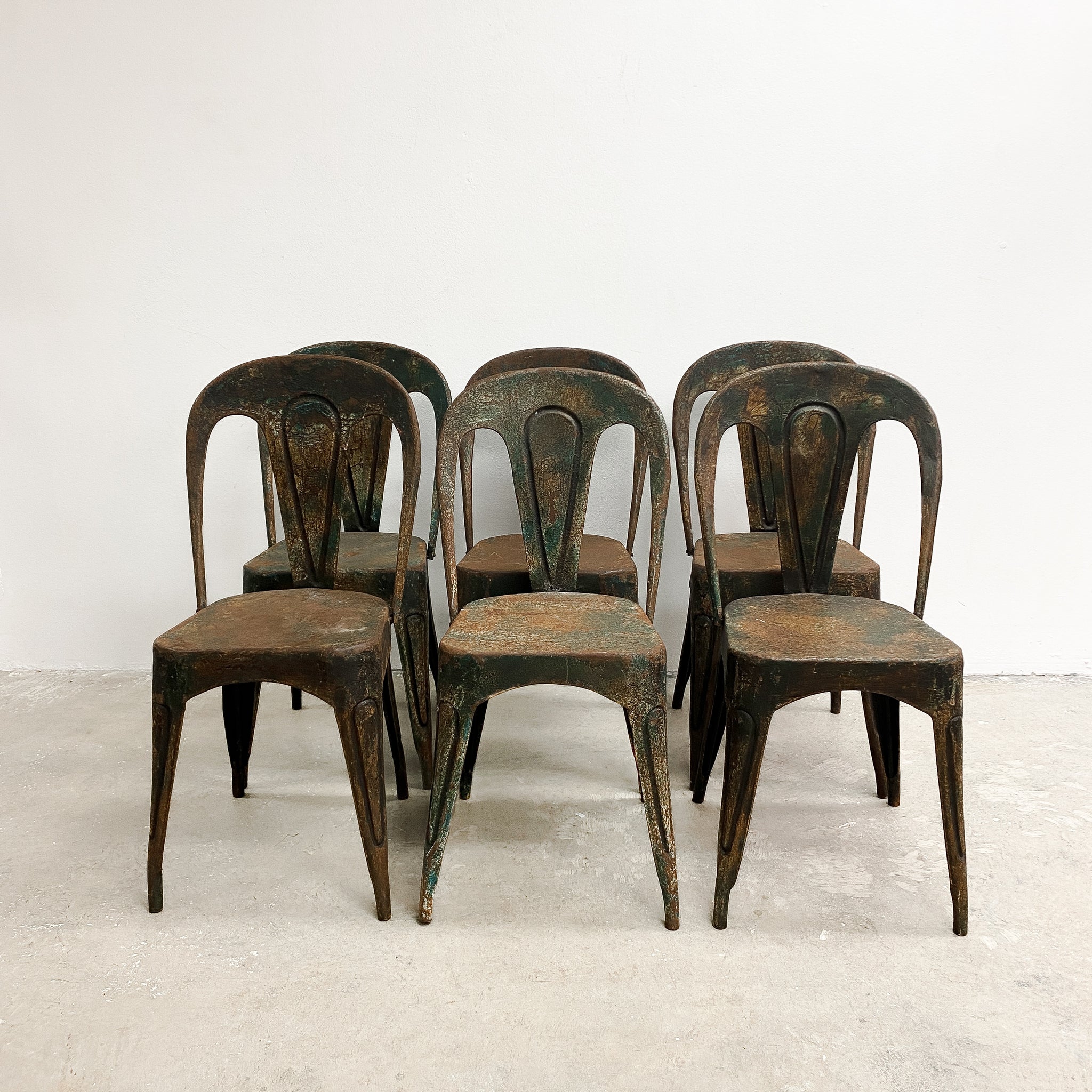 Set 8 Tolix Style Industrial Cafe Dining Chairs by Le Forge Sydney– The ...