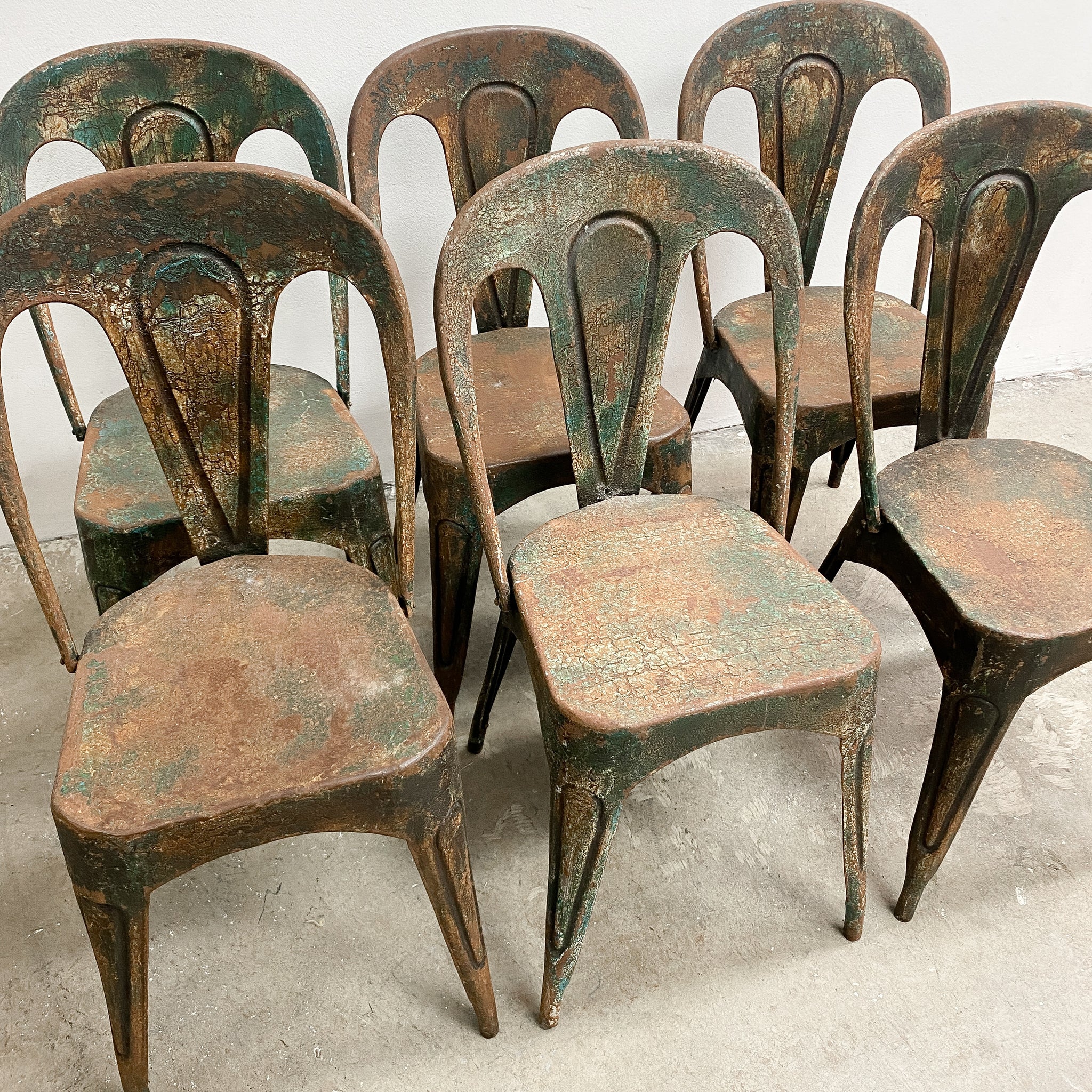Set 8 Tolix Style Industrial Cafe Dining Chairs by Le Forge Sydney– The ...