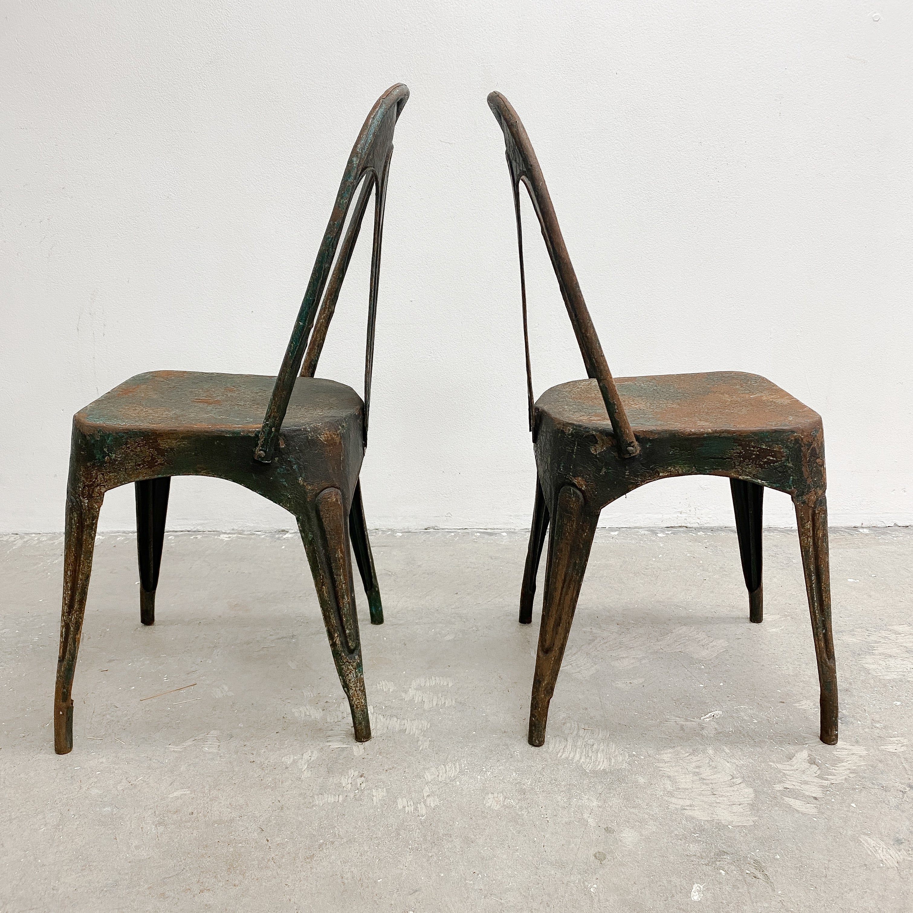 Set 8 Tolix Style Industrial Cafe Dining Chairs by Le Forge Sydney– The ...