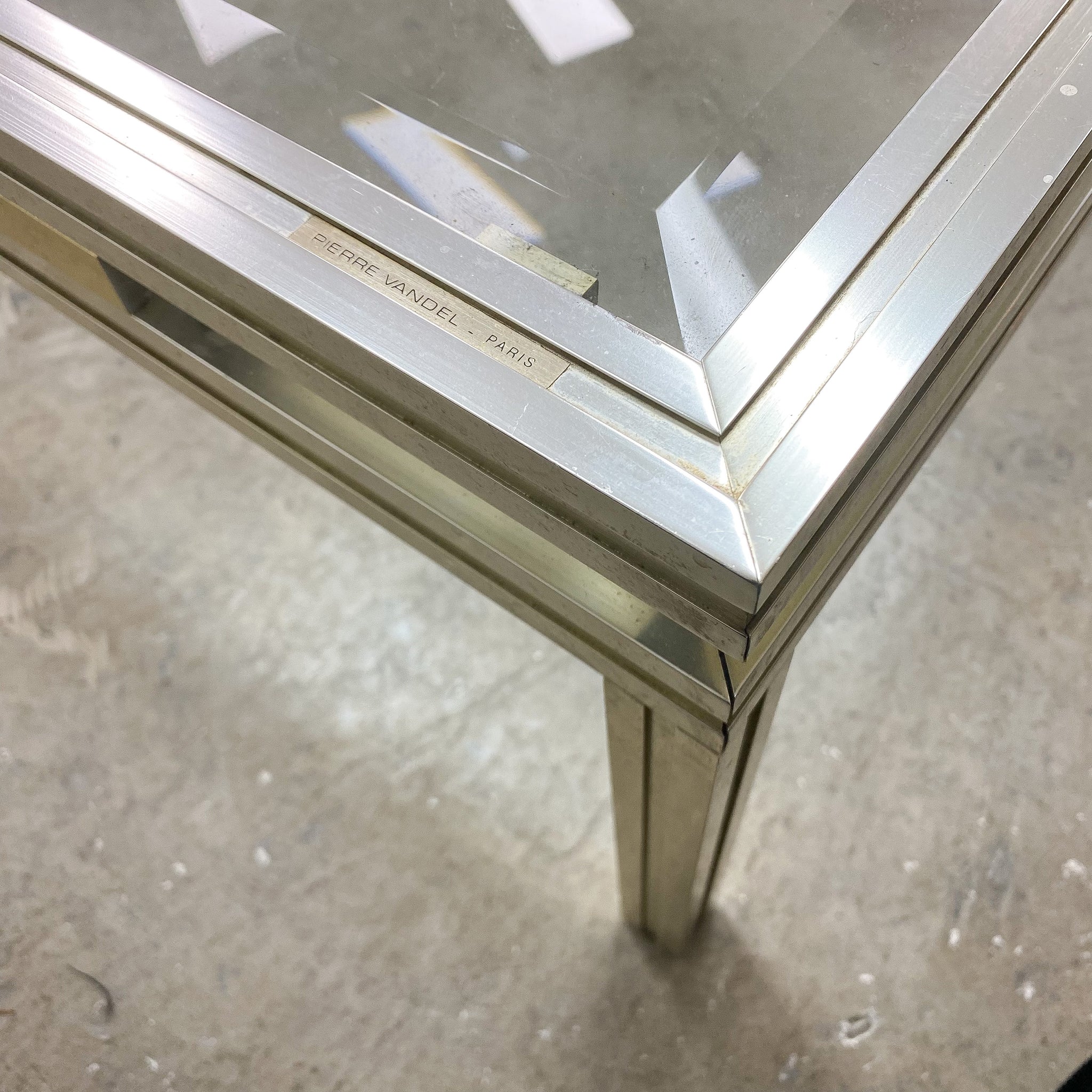 Mid Century Pierre Vandel Glass Top Coffee Table– The Design Ark