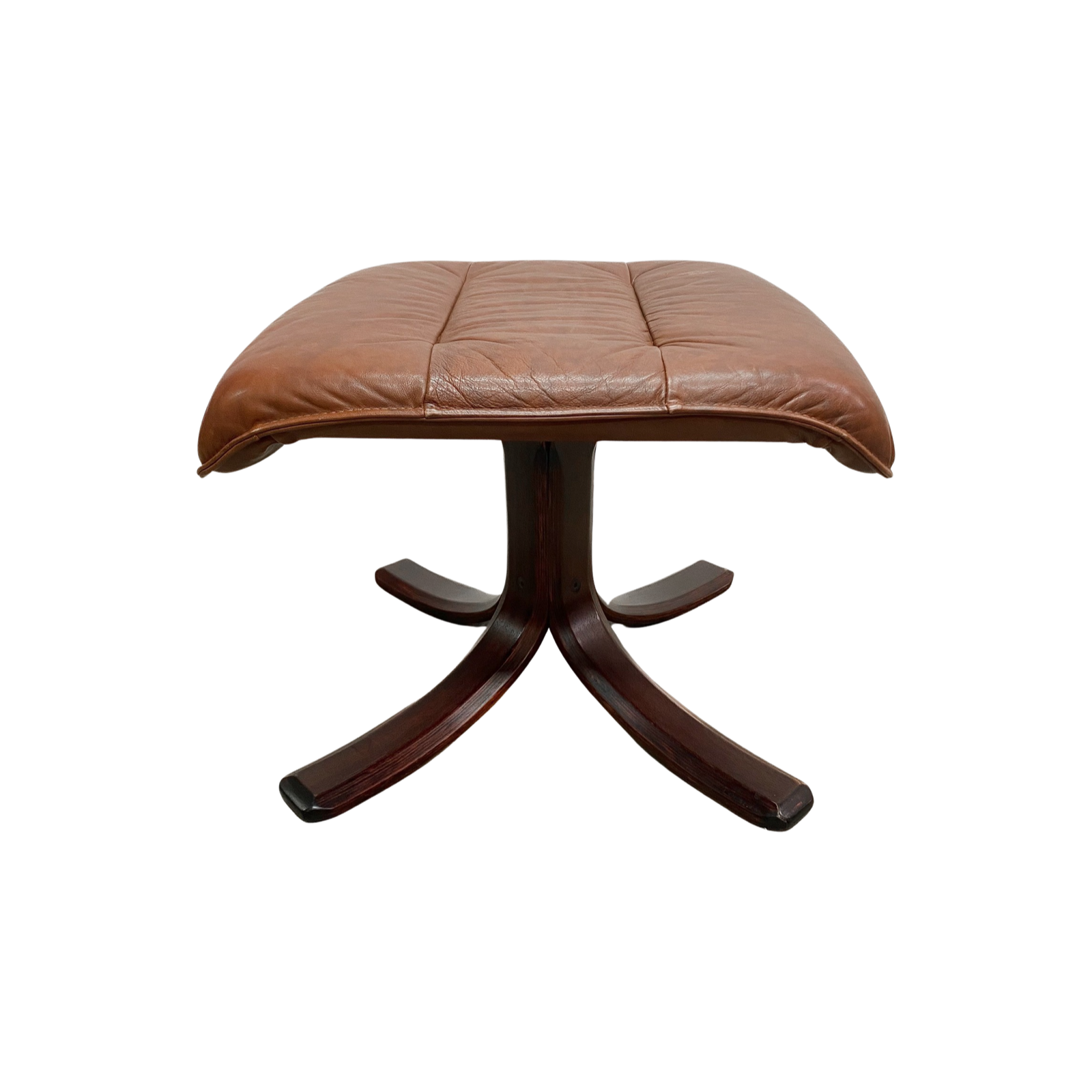 Mid Century Leather Bent Plywood Pedestal Footstool– The Design Ark