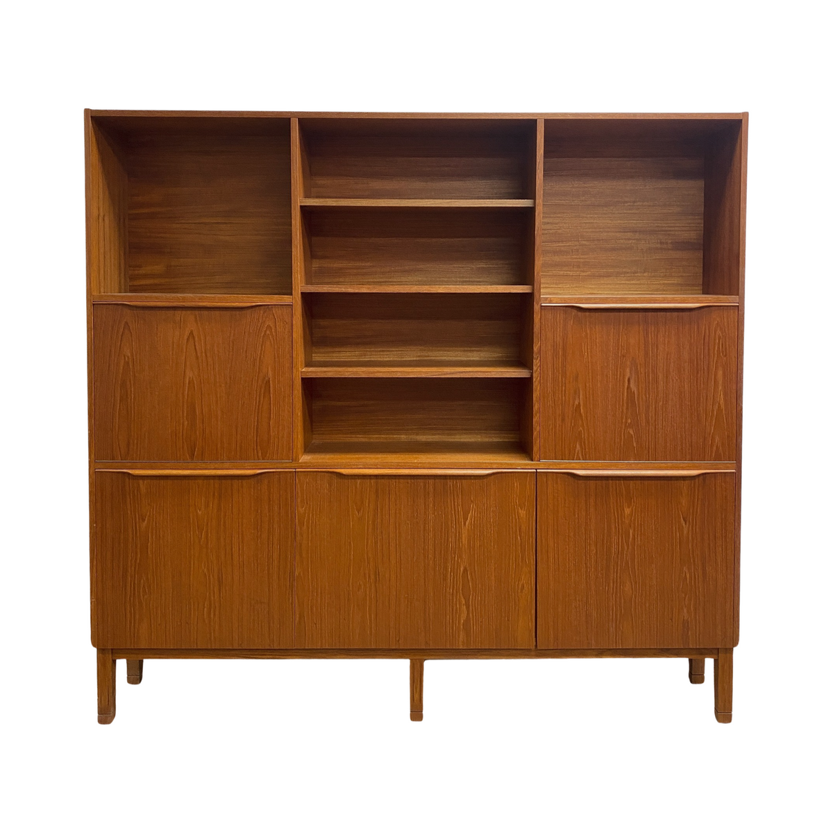 Mid Century Macrob Teak Wall unit with Cocktail Cabinet – The Design Ark
