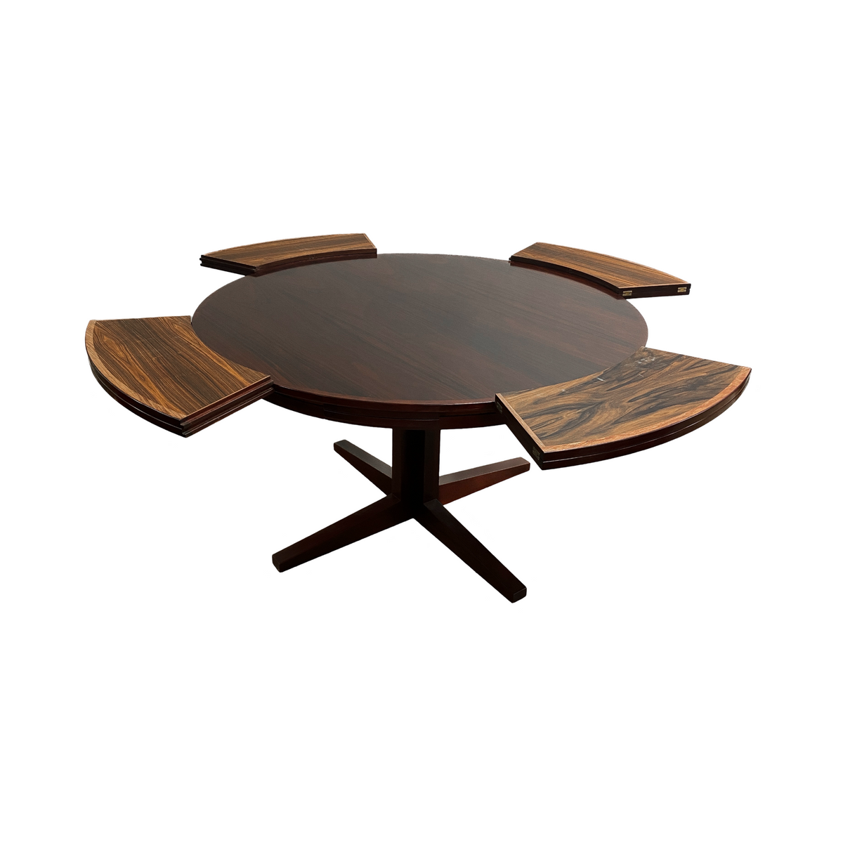Mid Century Danish Rosewood Tulip Flip - Flap Extension Dining Table ...