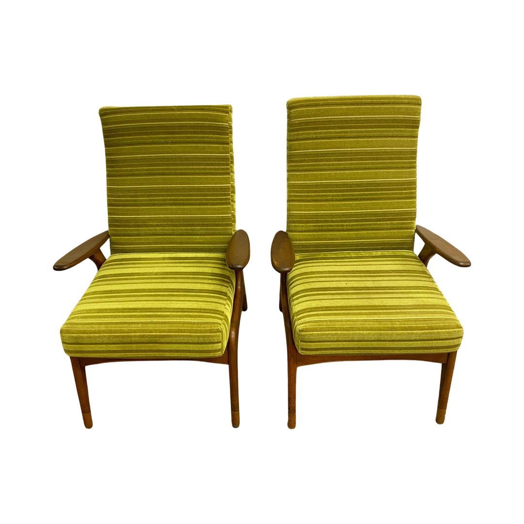 Pair Mid Century Fler SC55 Armchairs By Fred Lowen– The Design Ark