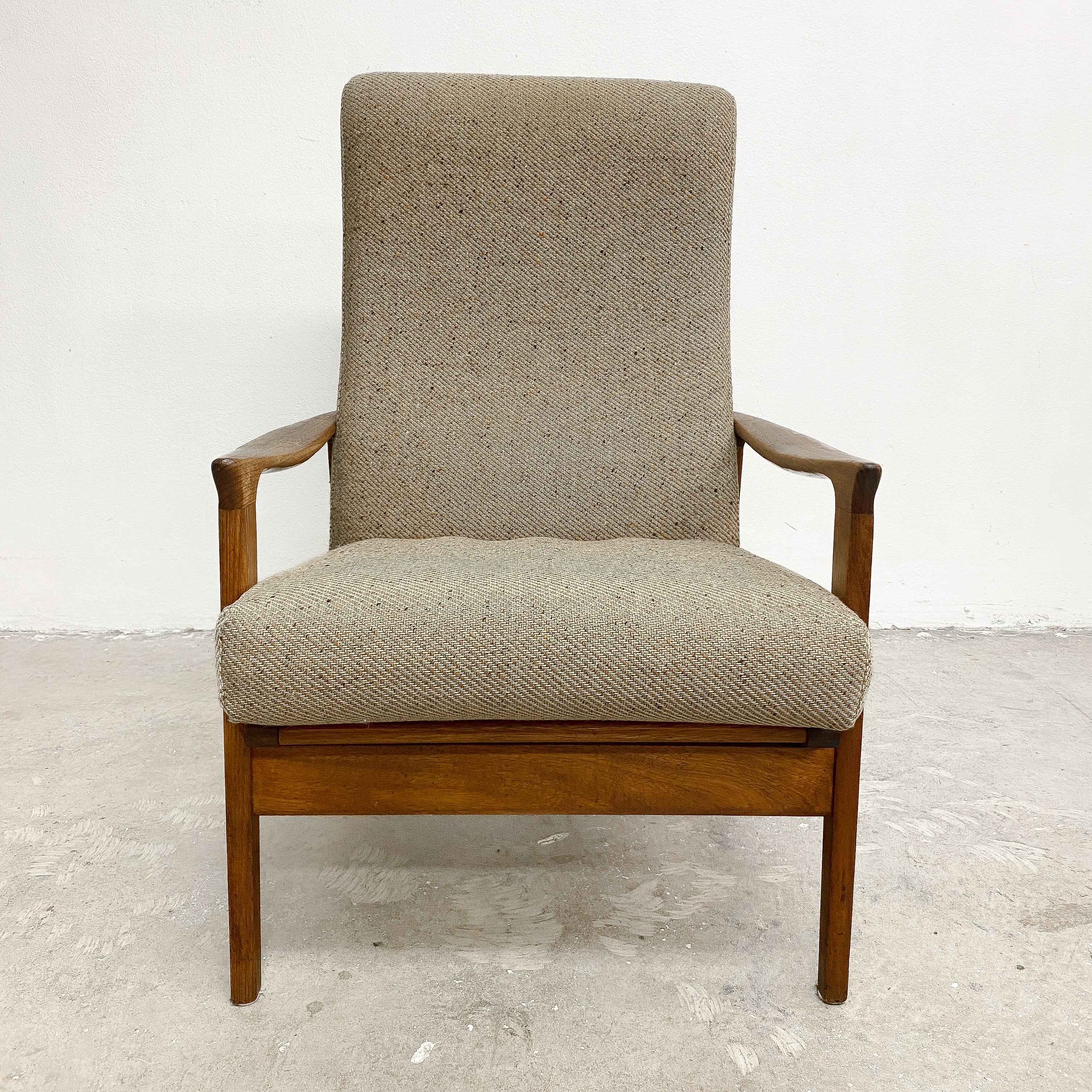 Vintage High Back Mid Century Parker Recliner Armchair– The Design Ark