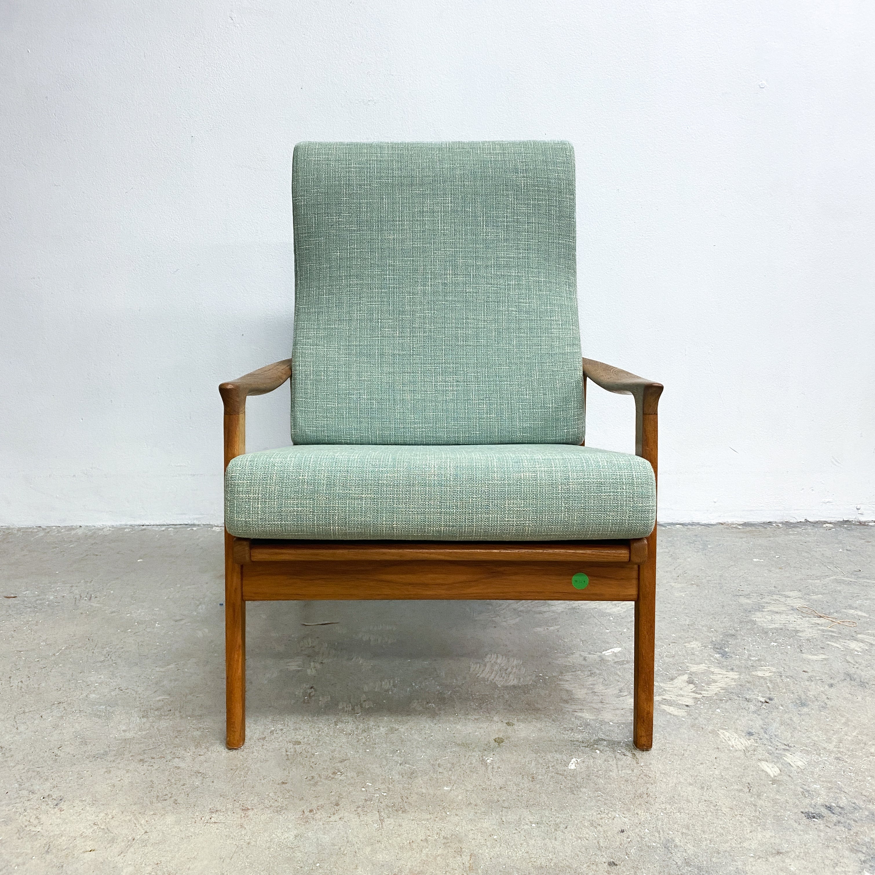 Mid Century Parker Teak High back Armchair With New Upholstery– The ...