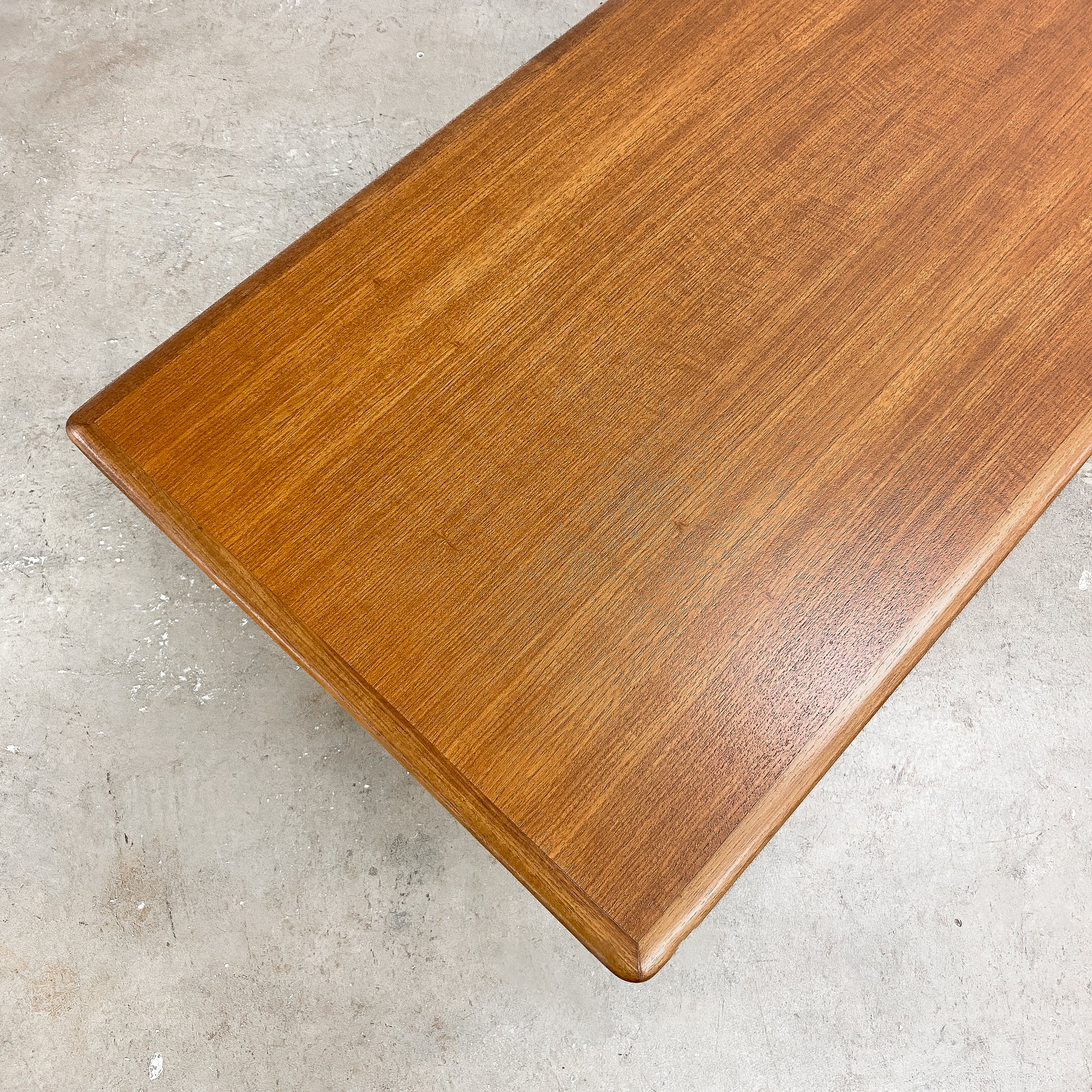 Large Restored Mid Century Teak Parker Coffee Table With Rattan Shelf ...