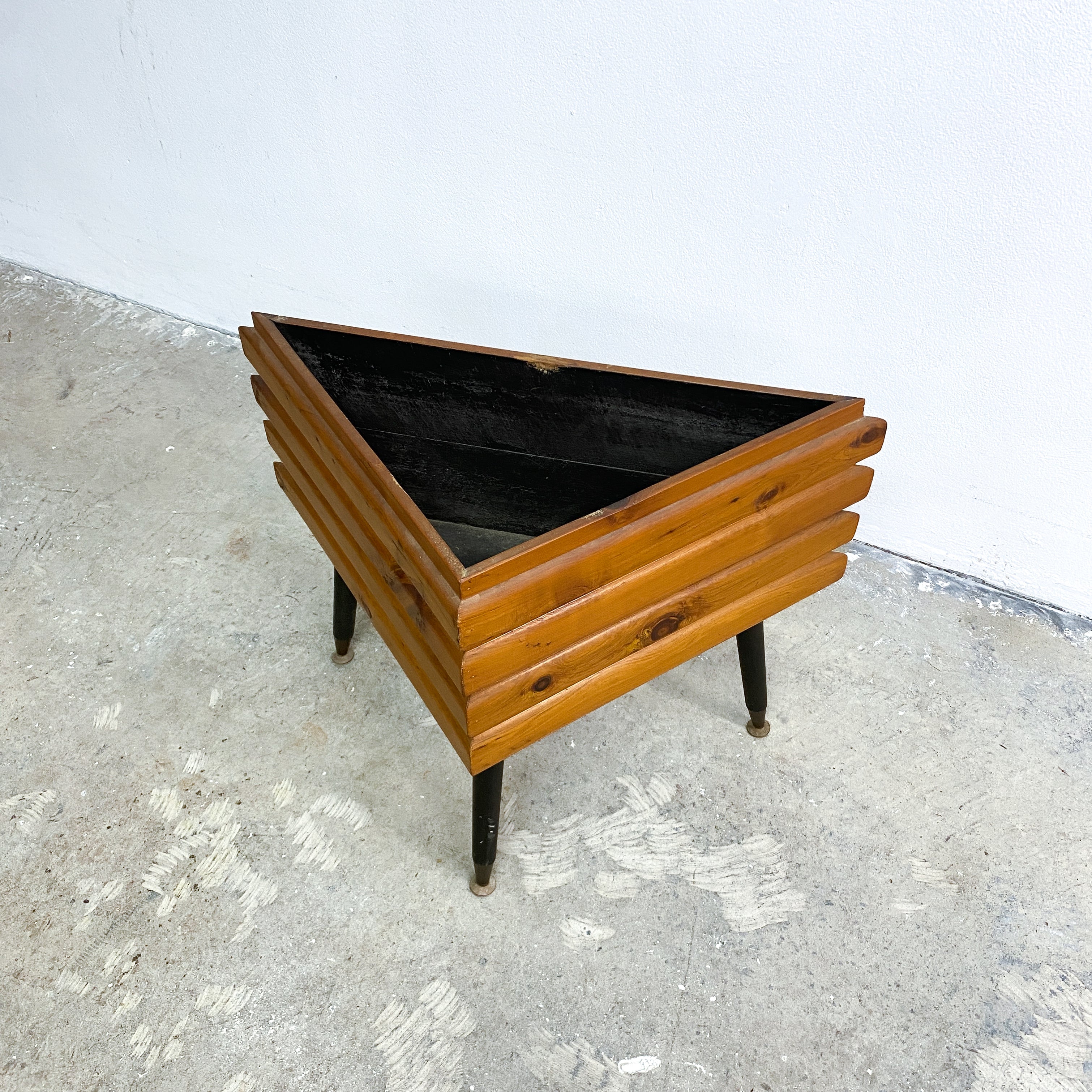 Mid Century Wooden Corner Pot Plant Holder– The Design Ark