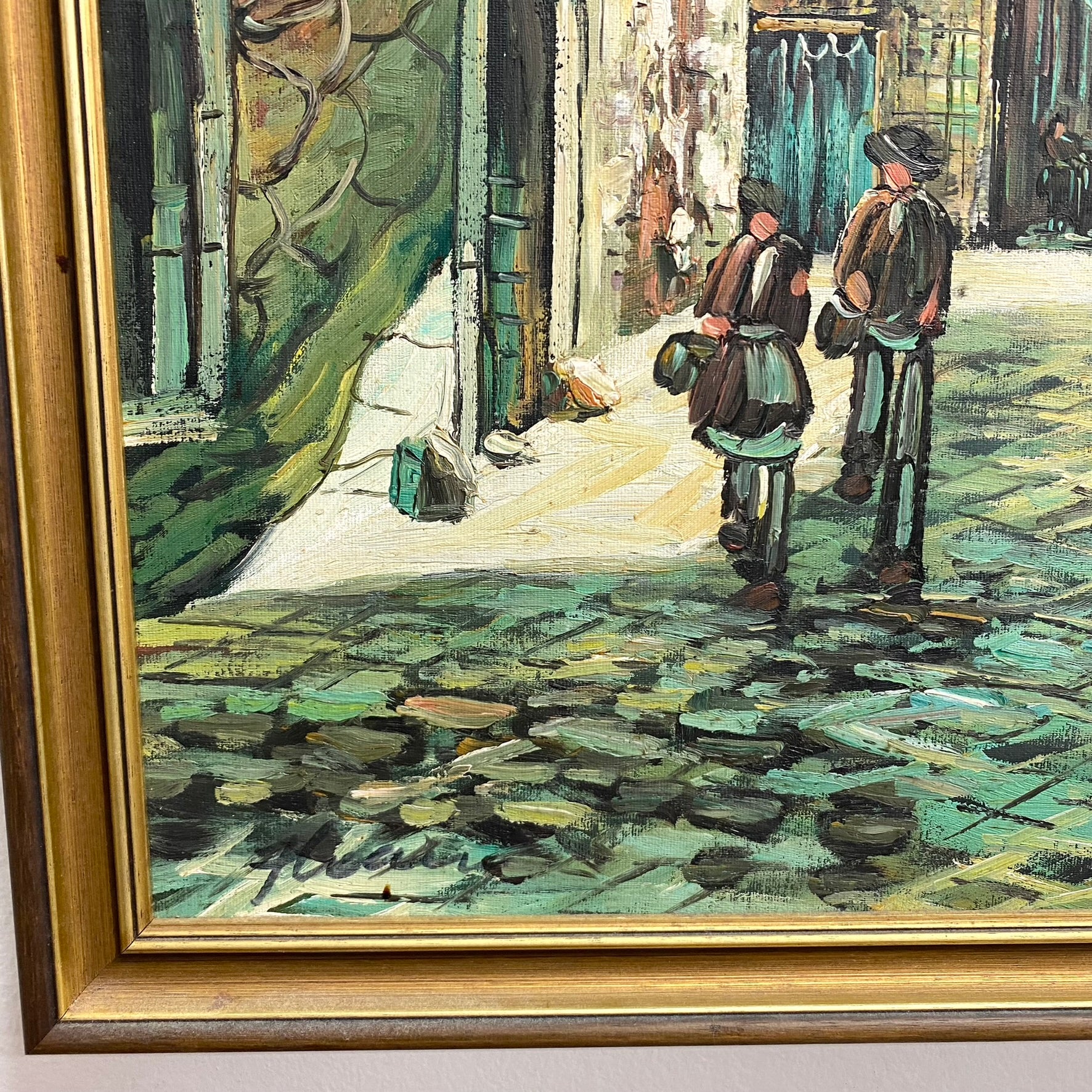 Mid Century Italian Streetscape Oil Painting– The Design Ark