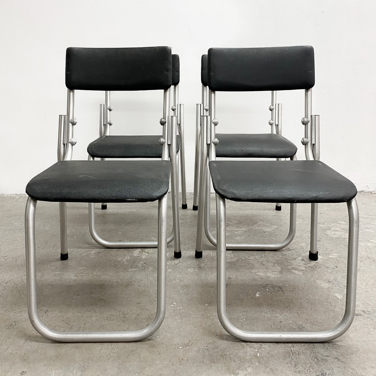 Set Of 4 Namco Warren McArthur Industrial Chairs 1940s– The Design Ark