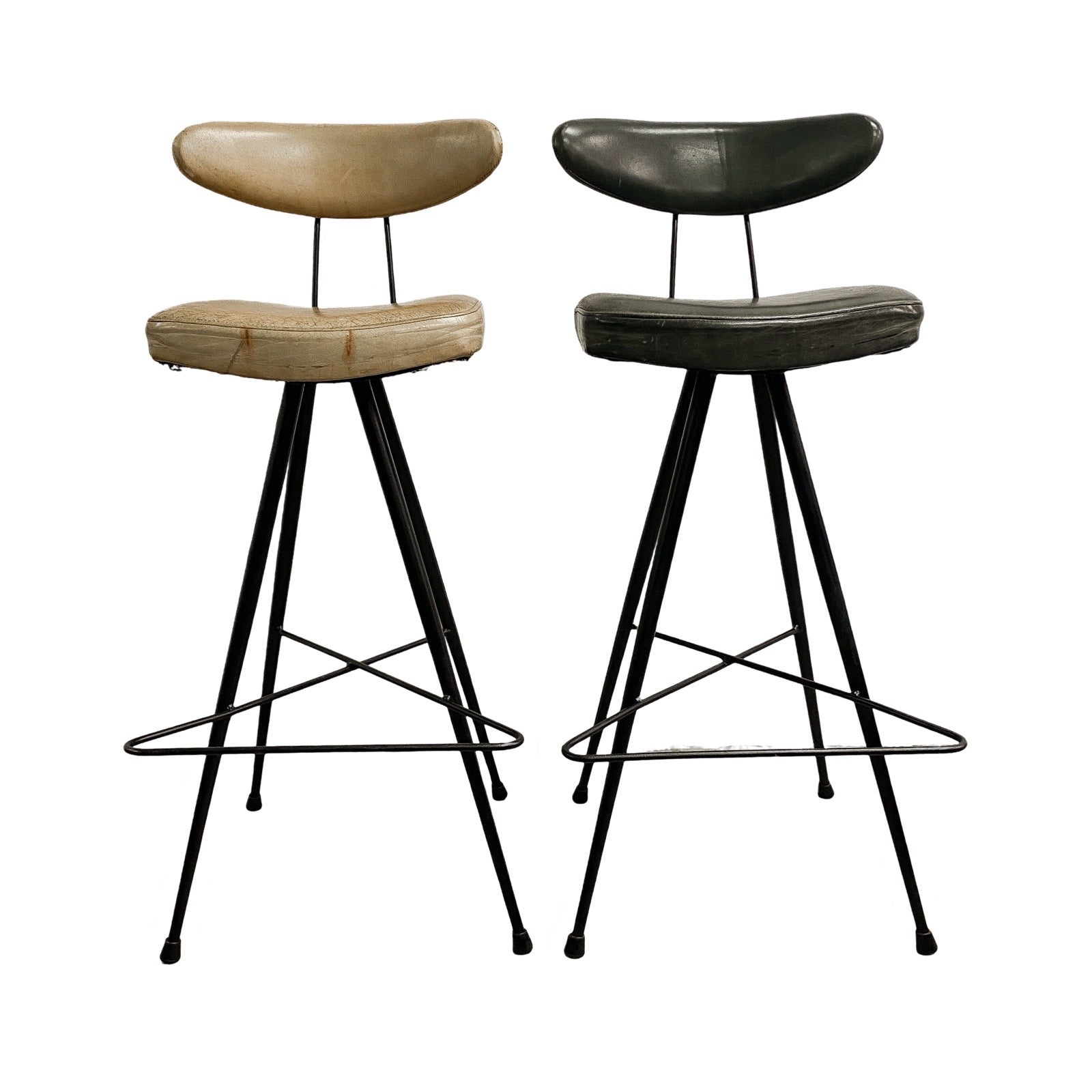 Pair Mid Century Australian 'Wallace' Atomic Bar stools – The Design Ark