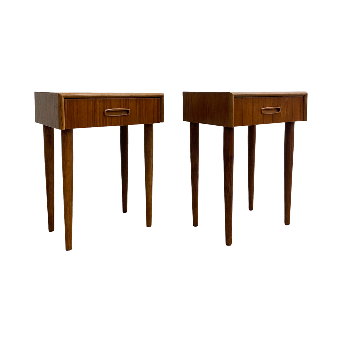 Pair Of Mid Century Burgess Bedside Tables - Restored – The Design Ark