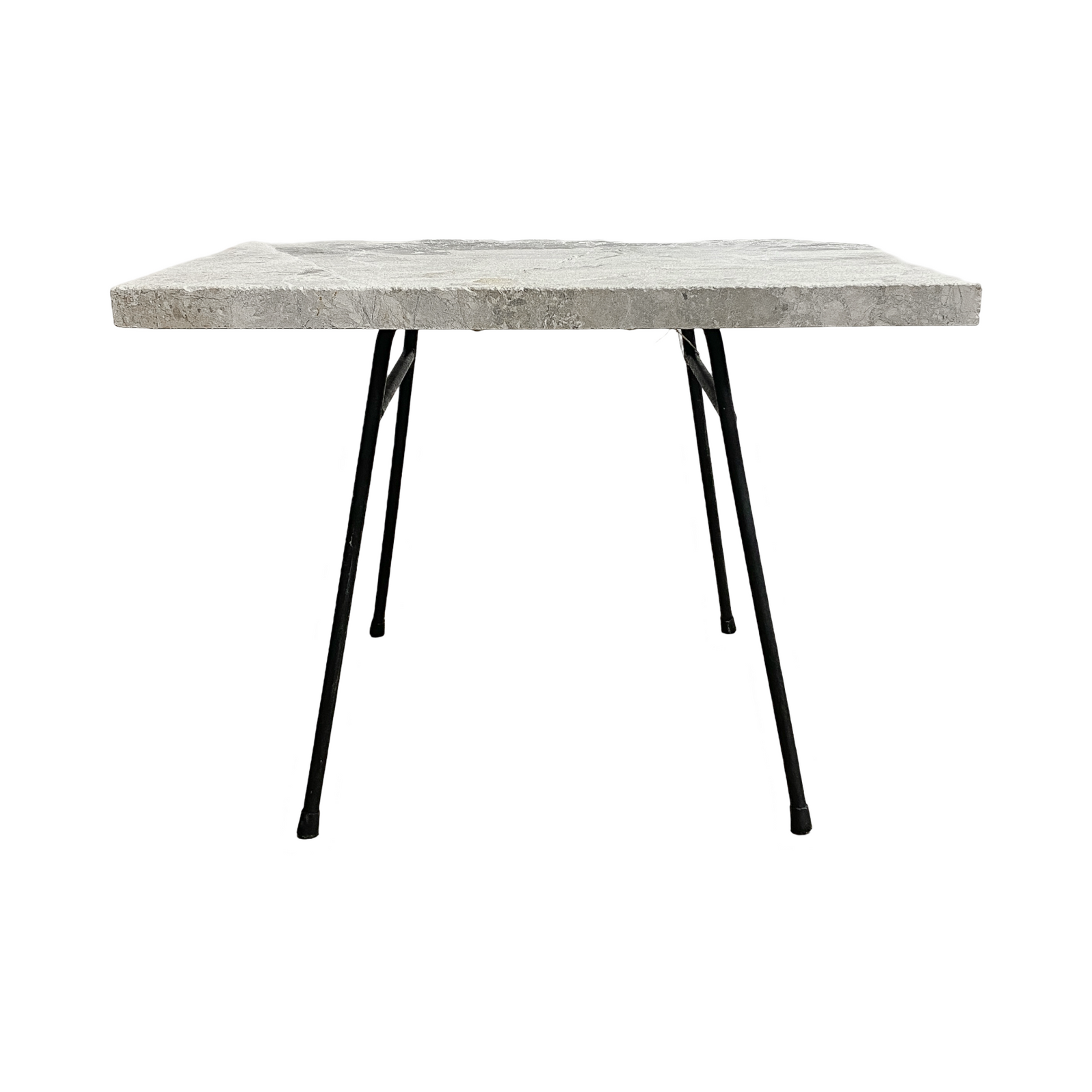 Stone Top And Wrought Iron Side Tables– The Design Ark