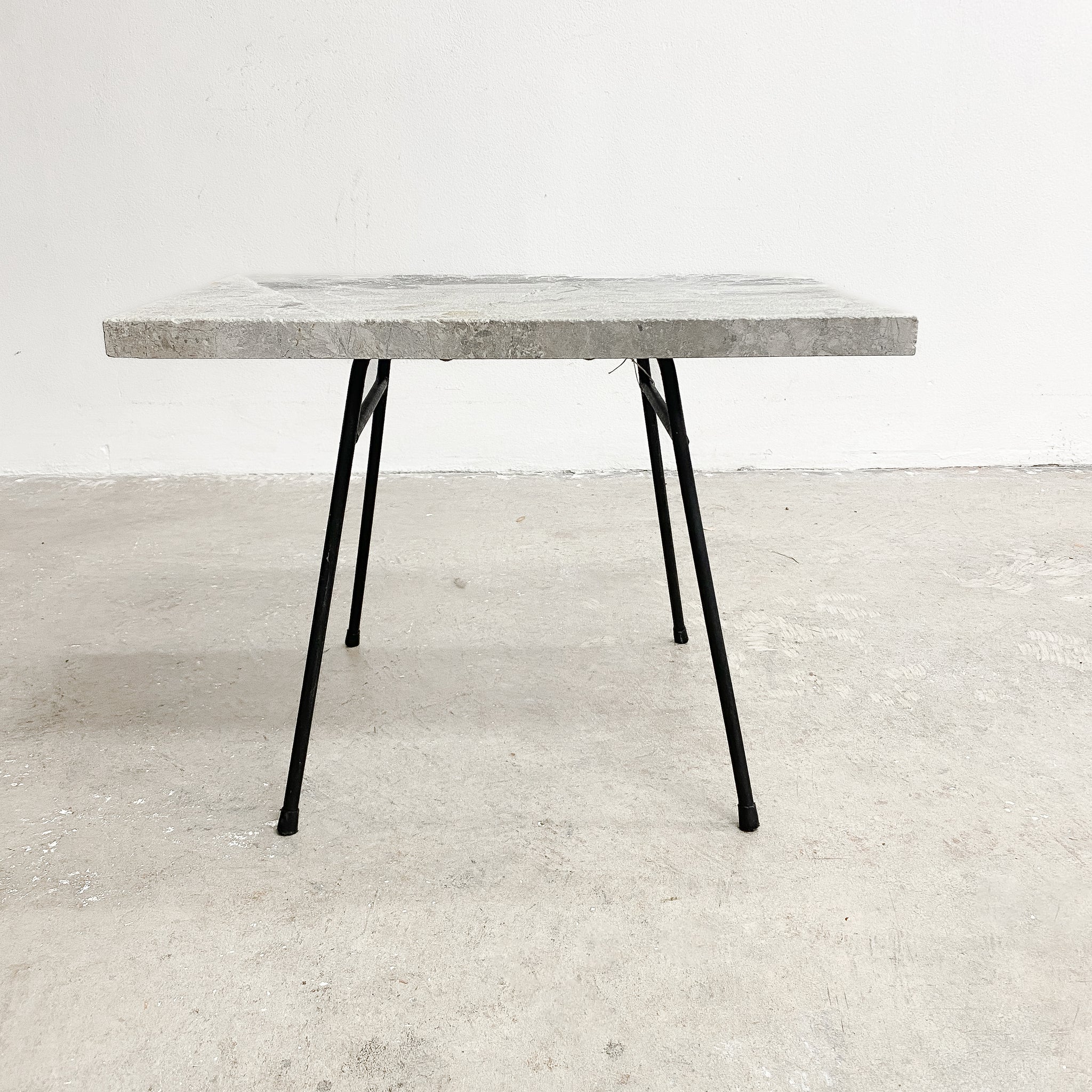 Stone Top And Wrought Iron Side Tables– The Design Ark