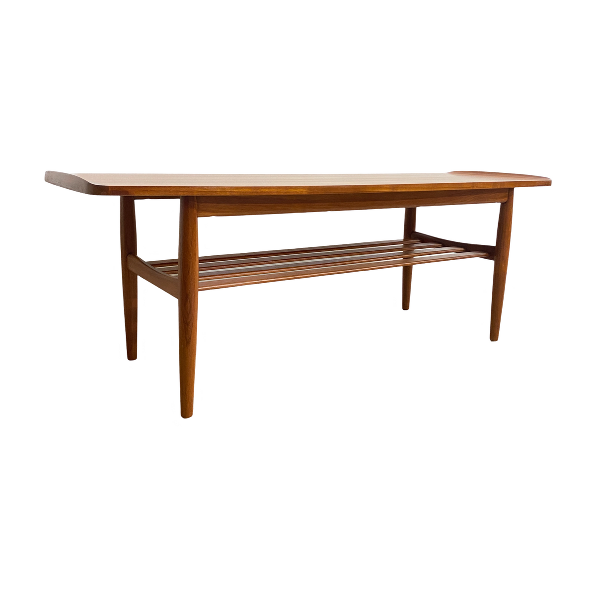 Parker Mid Century Lip End Coffee Table With Magazine Shelf - Professi ...