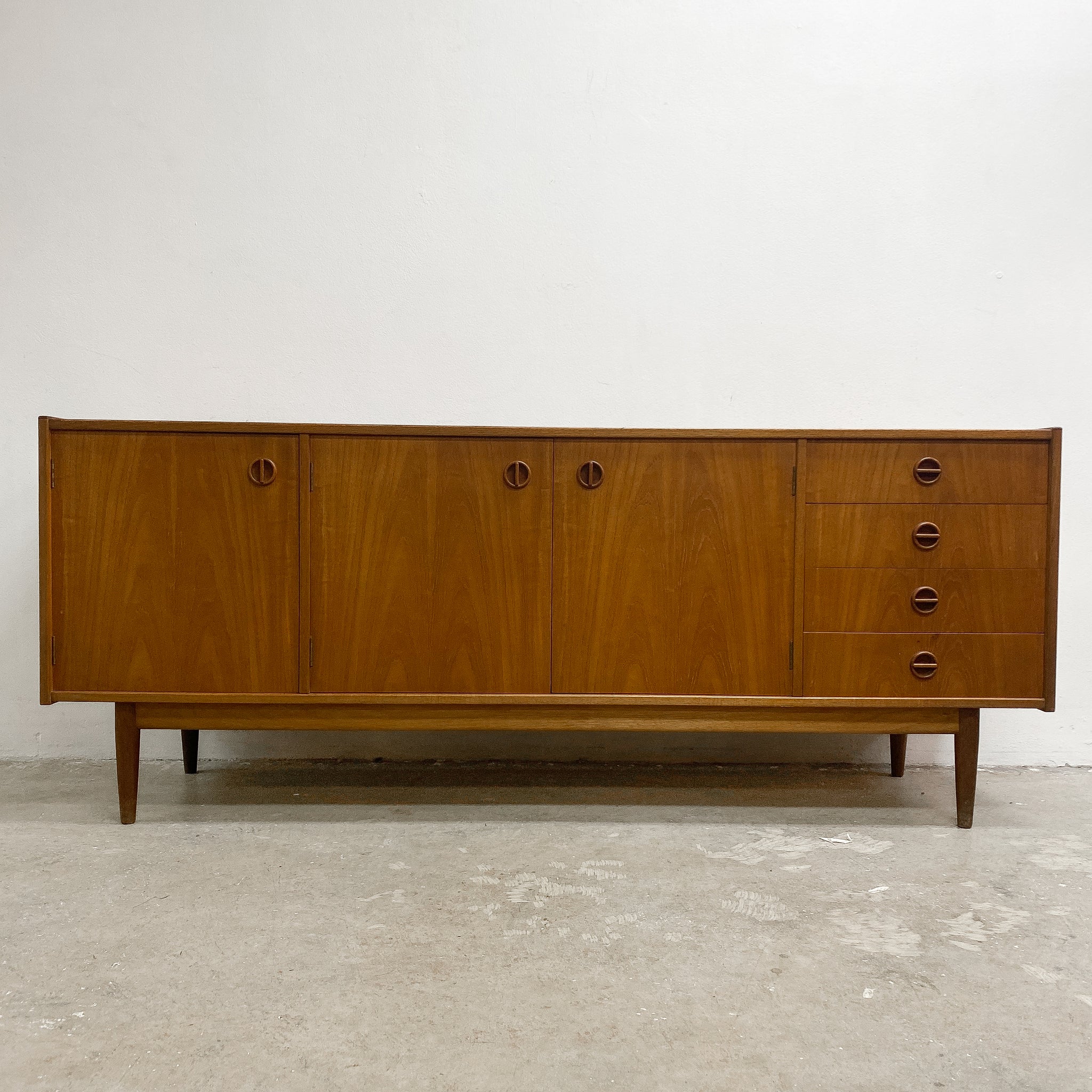 Mid Century Parker Nordic Cats Eye Teak Sideboard– The Design Ark