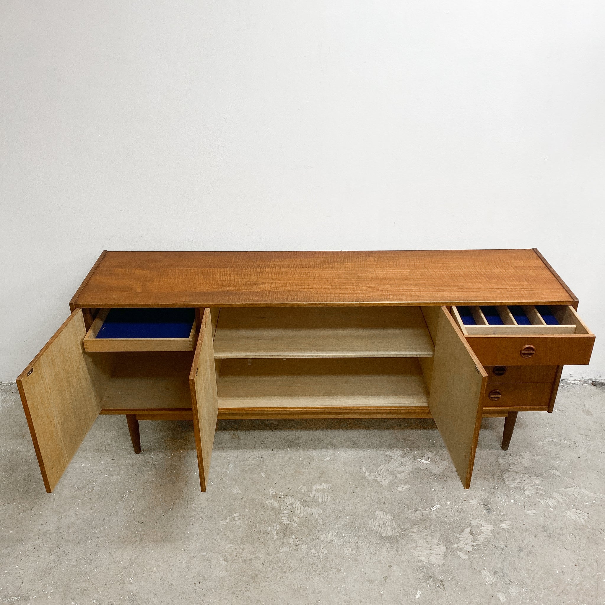 Mid Century Parker Nordic Cats Eye Teak Sideboard– The Design Ark