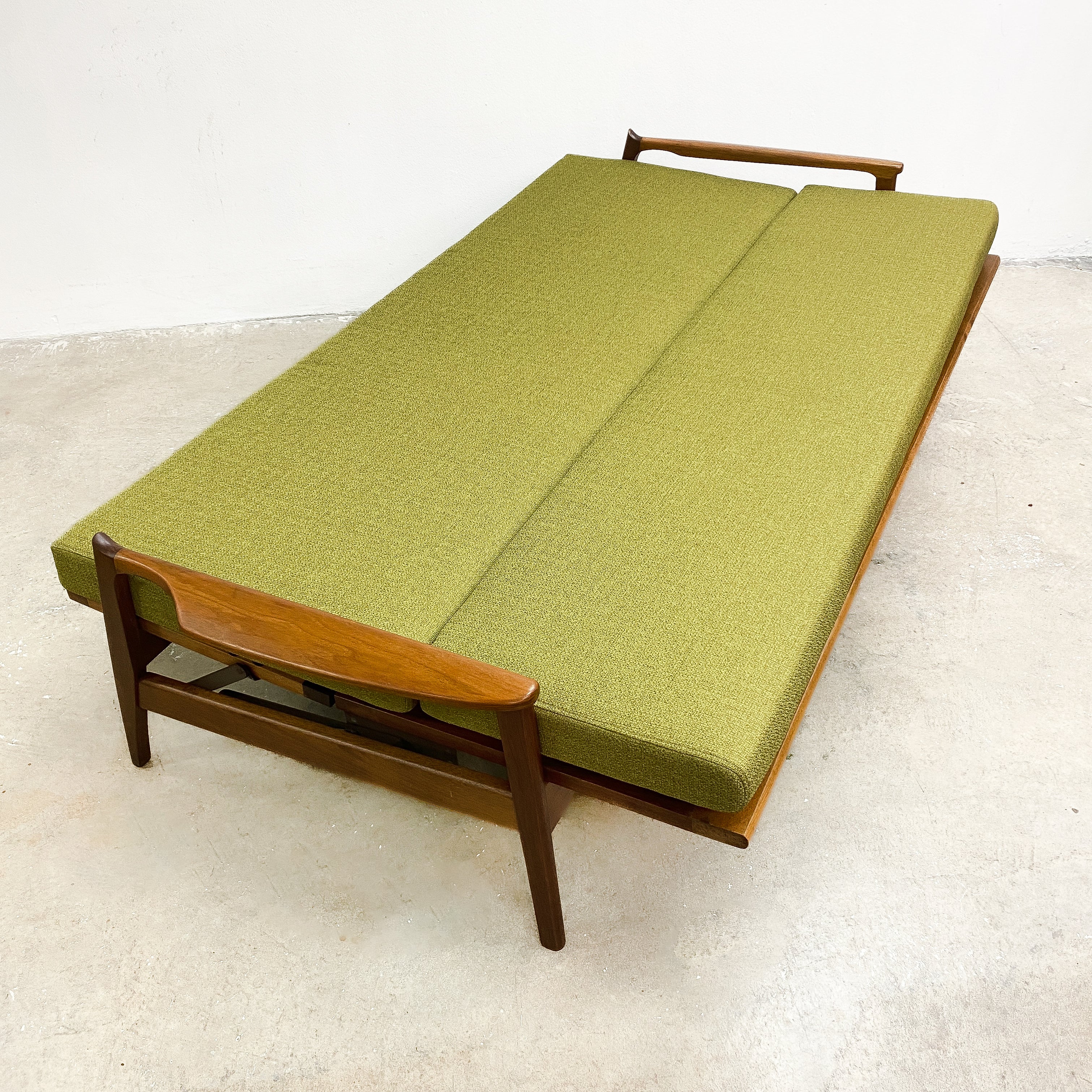 Restored Mid Century Teak Fler Three Seater Daybed Sofa Lounge– The ...