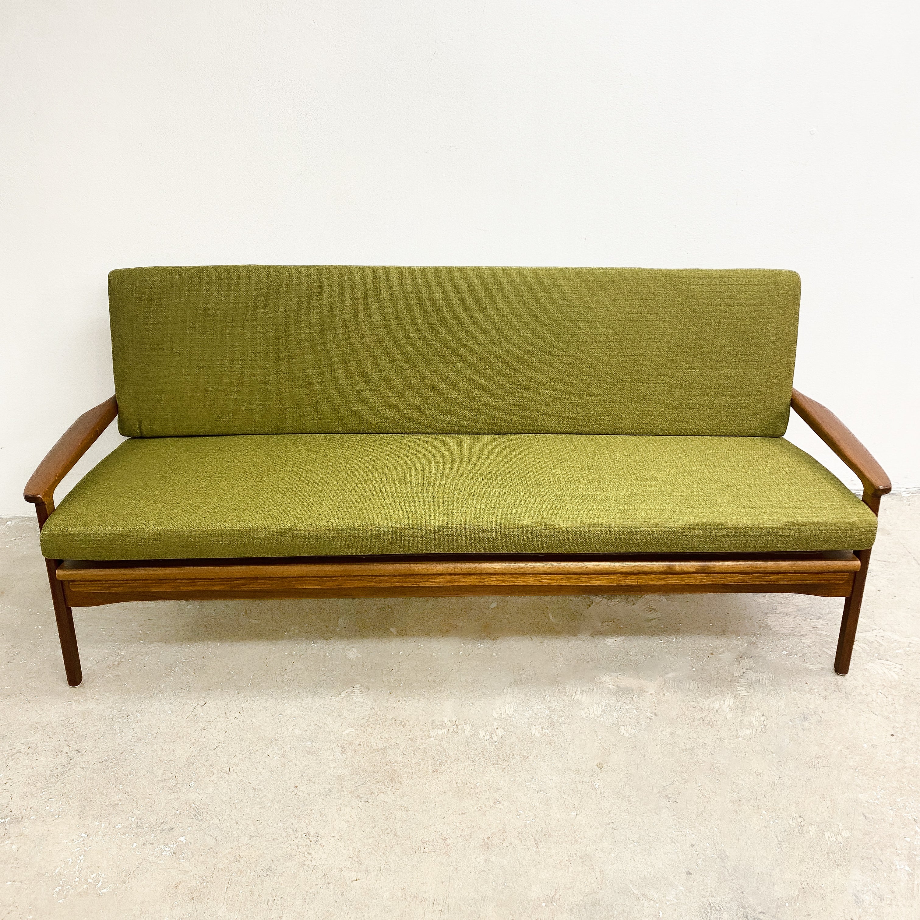 Restored Mid Century Teak Fler Three Seater Daybed Sofa Lounge– The ...