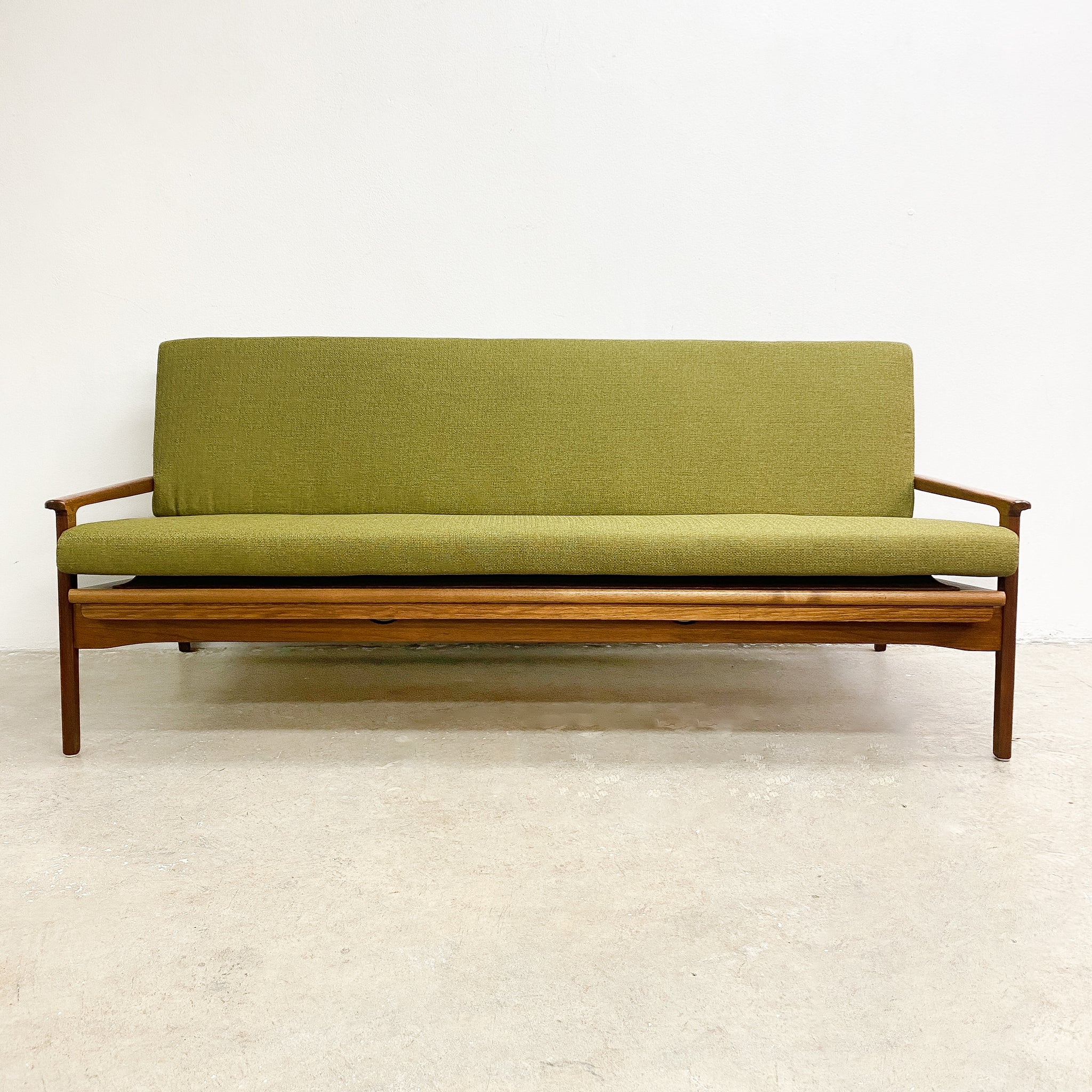 Restored Mid Century Teak Fler Three Seater Daybed Sofa Lounge– The ...