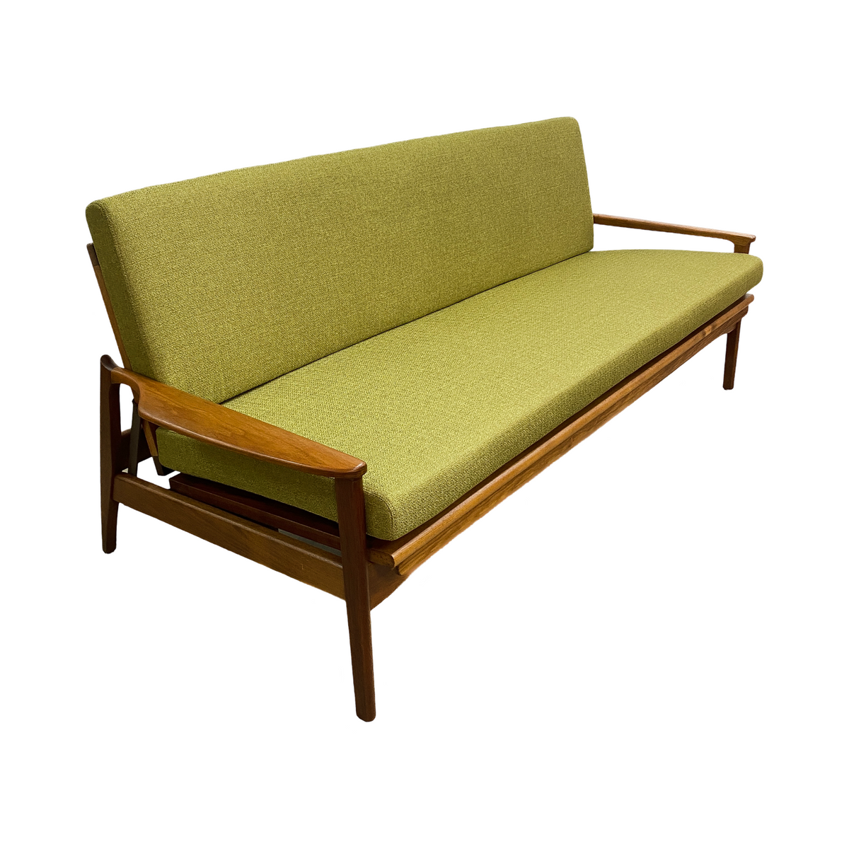 Restored Mid Century Teak Fler Three Seater Daybed Sofa Lounge – The ...