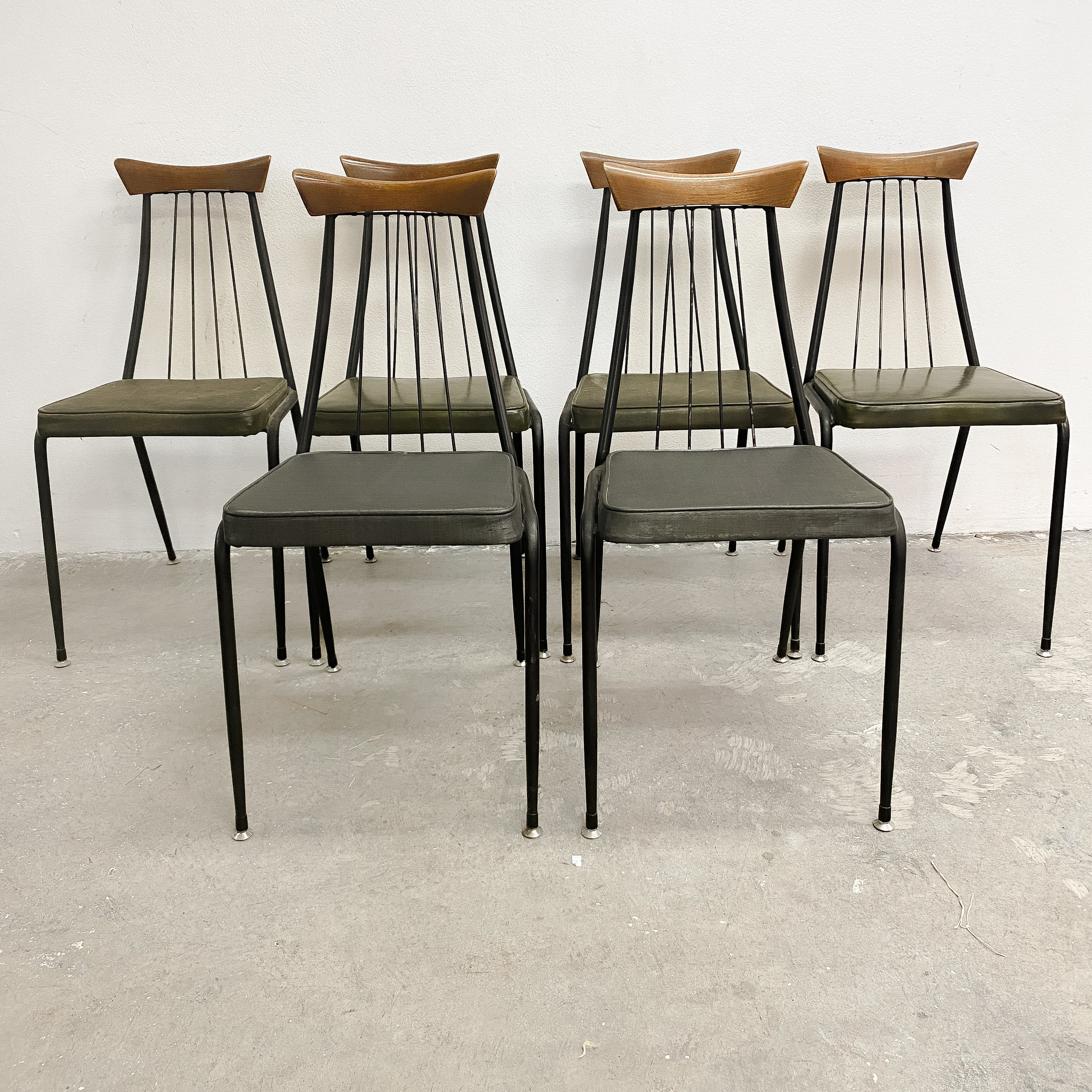 Set Of Six Mid Century Framac Viking Dining Chairs – The Design Ark