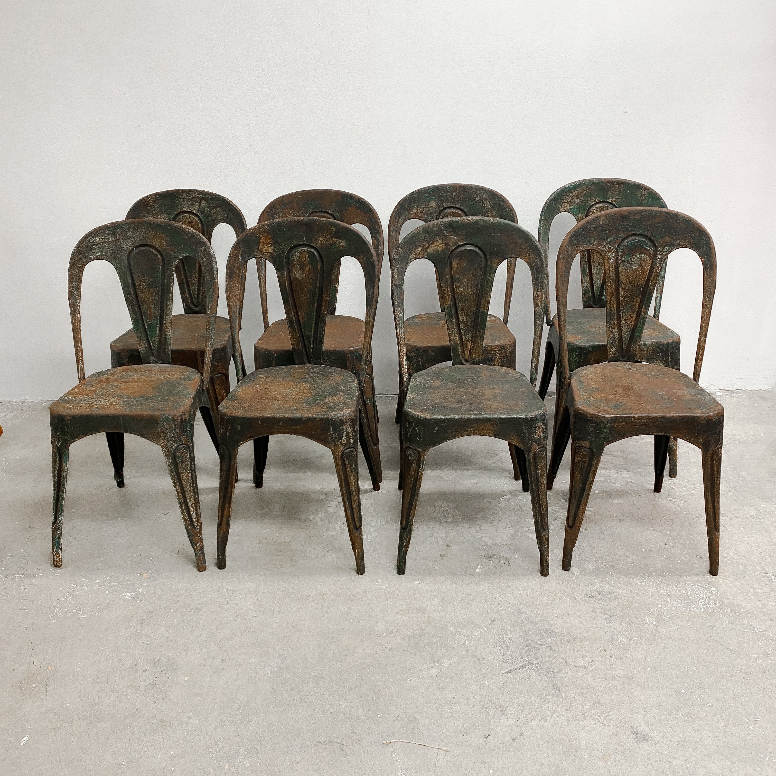Set 8 Tolix Style Industrial Cafe Dining Chairs by Le Forge Sydney– The ...