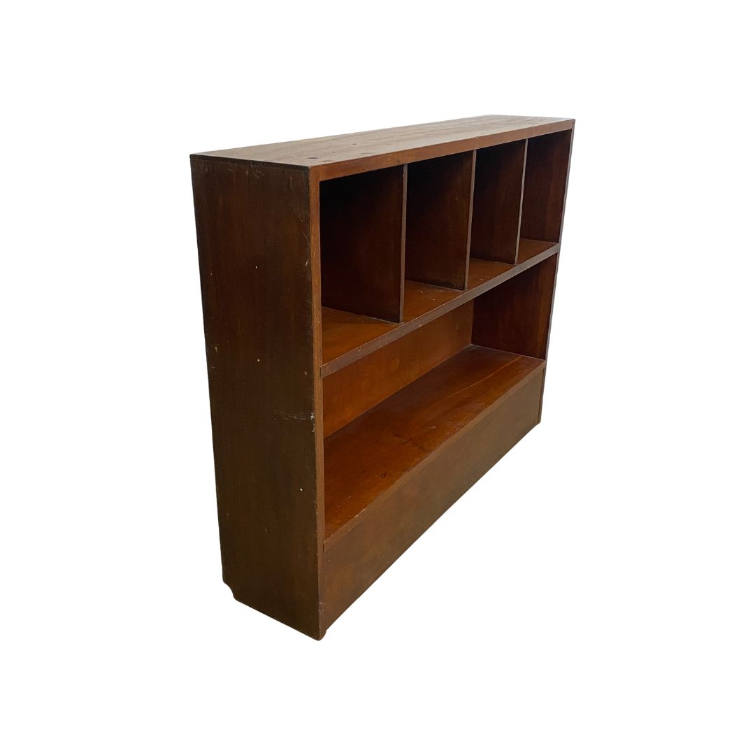 Mid Century Mahogany Wooden Bookcase Shelving– The Design Ark