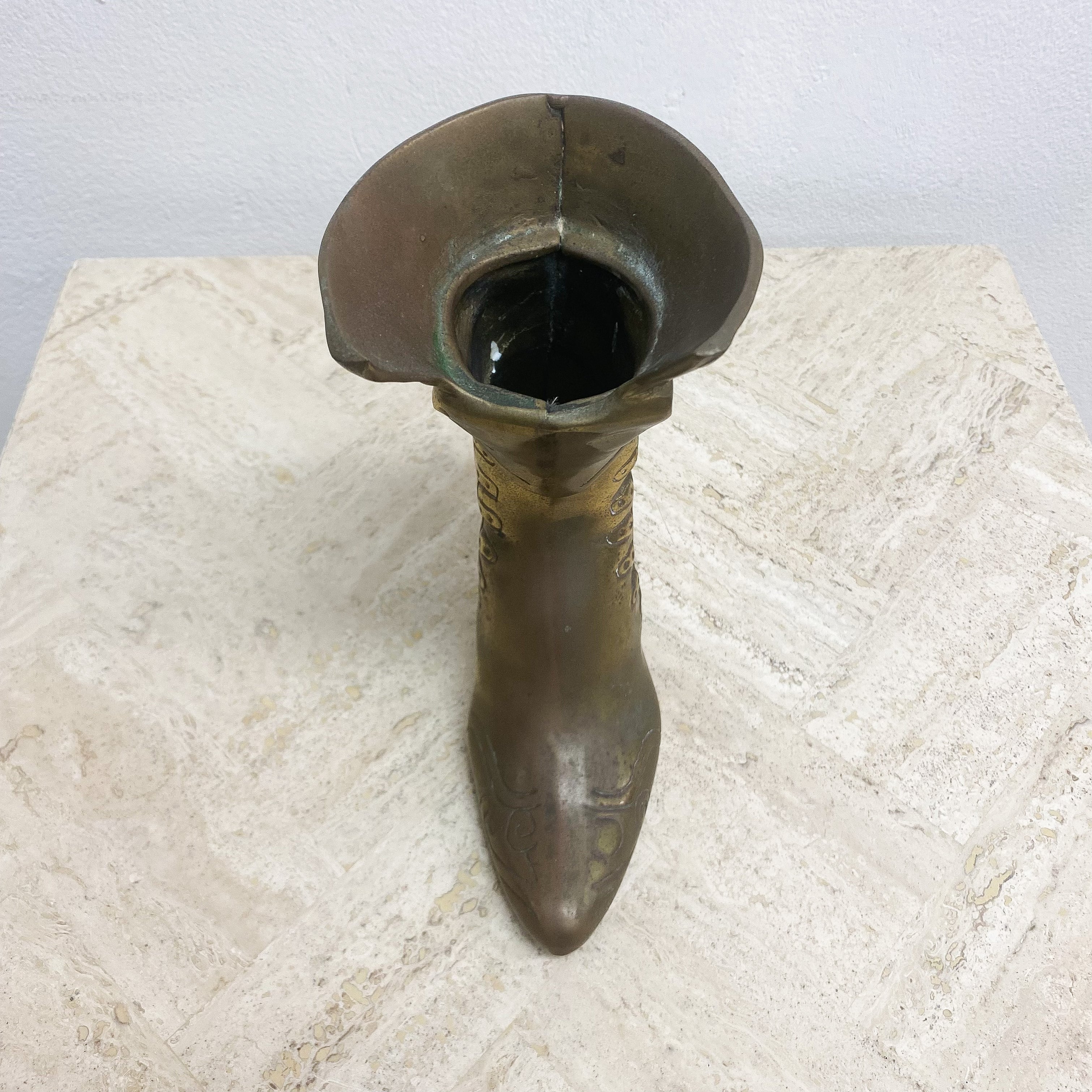 Vintage Brass Ladies Boot Shoe Vase– The Design Ark