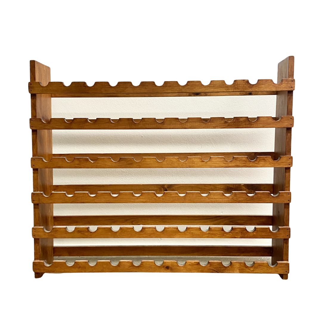 Vintage Wooden Wine Bottle Storage Rack– The Design Ark