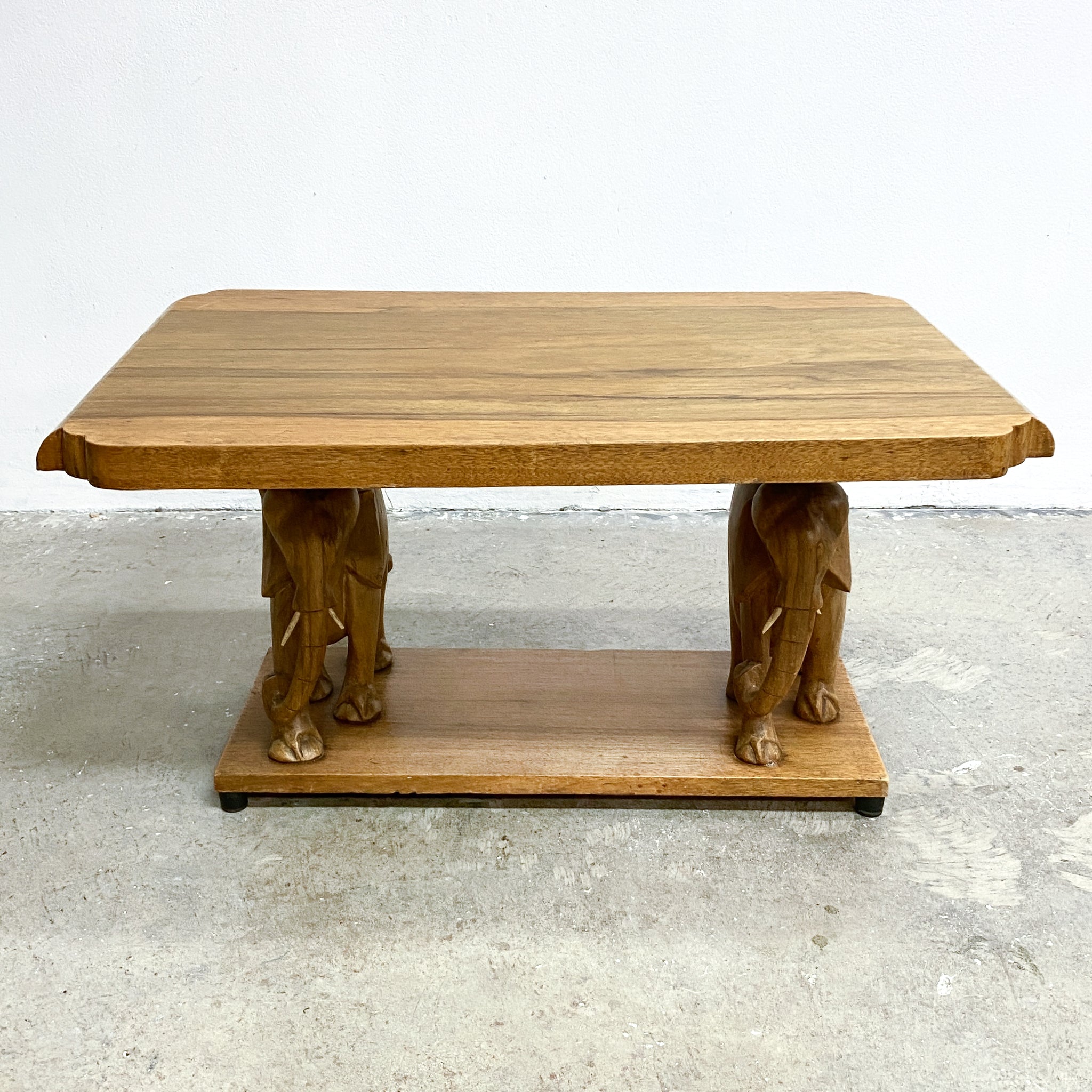Vintage 1940's Solid Wood Carved Elephant Side Table– The Design Ark