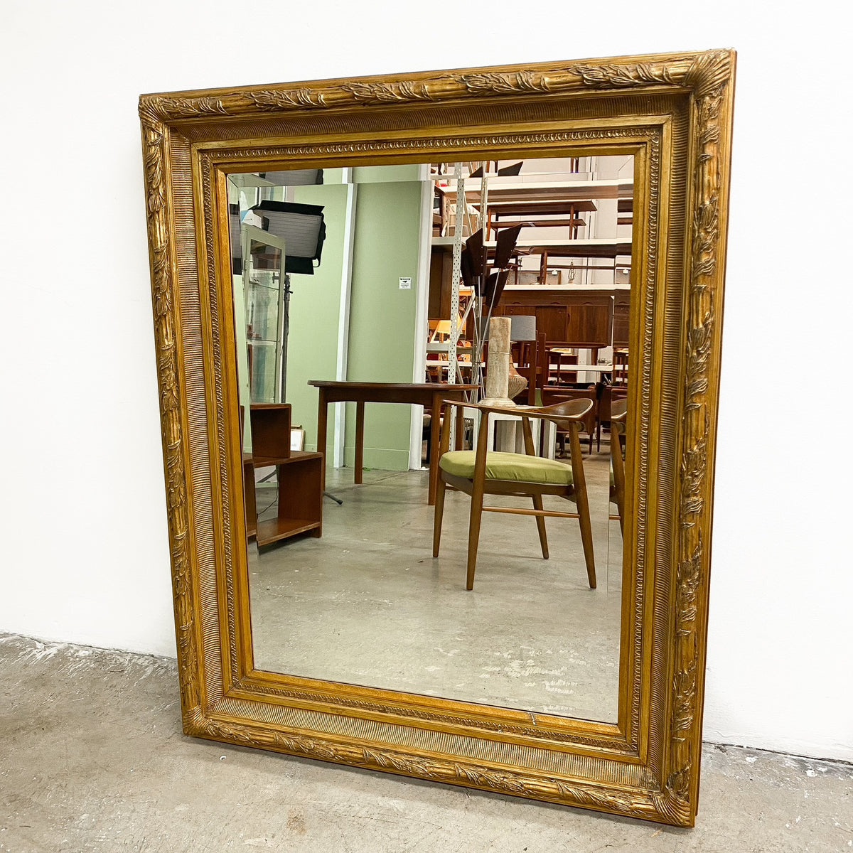 Large Vintage Gold Framed Mirror– The Design Ark