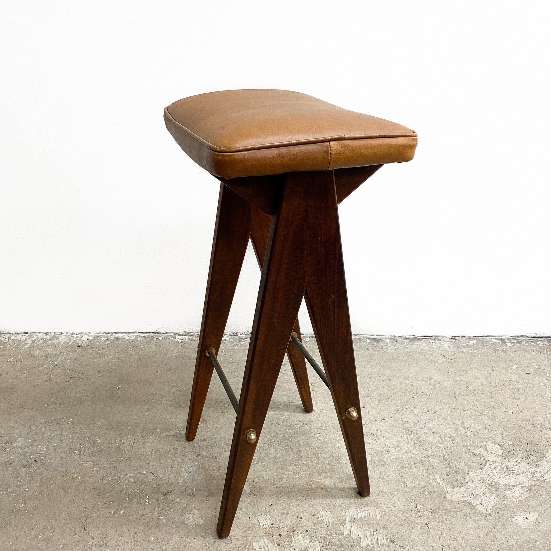 Mid Century Apollo Furniture Atomic Scissor Leg Bar Stool - Restored ...