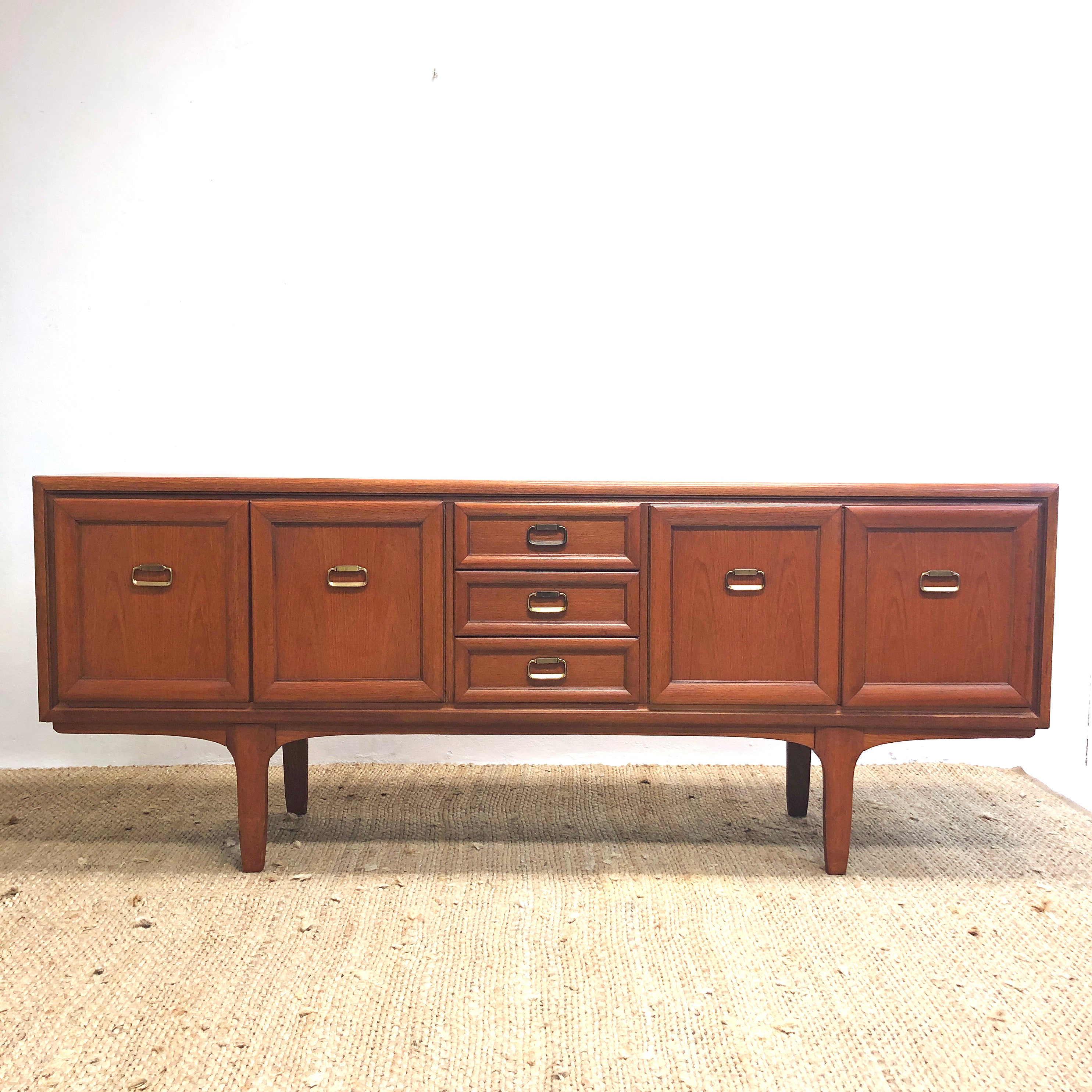 Mid Century 1970's English Teak Sideboard Buffet– The Design Ark