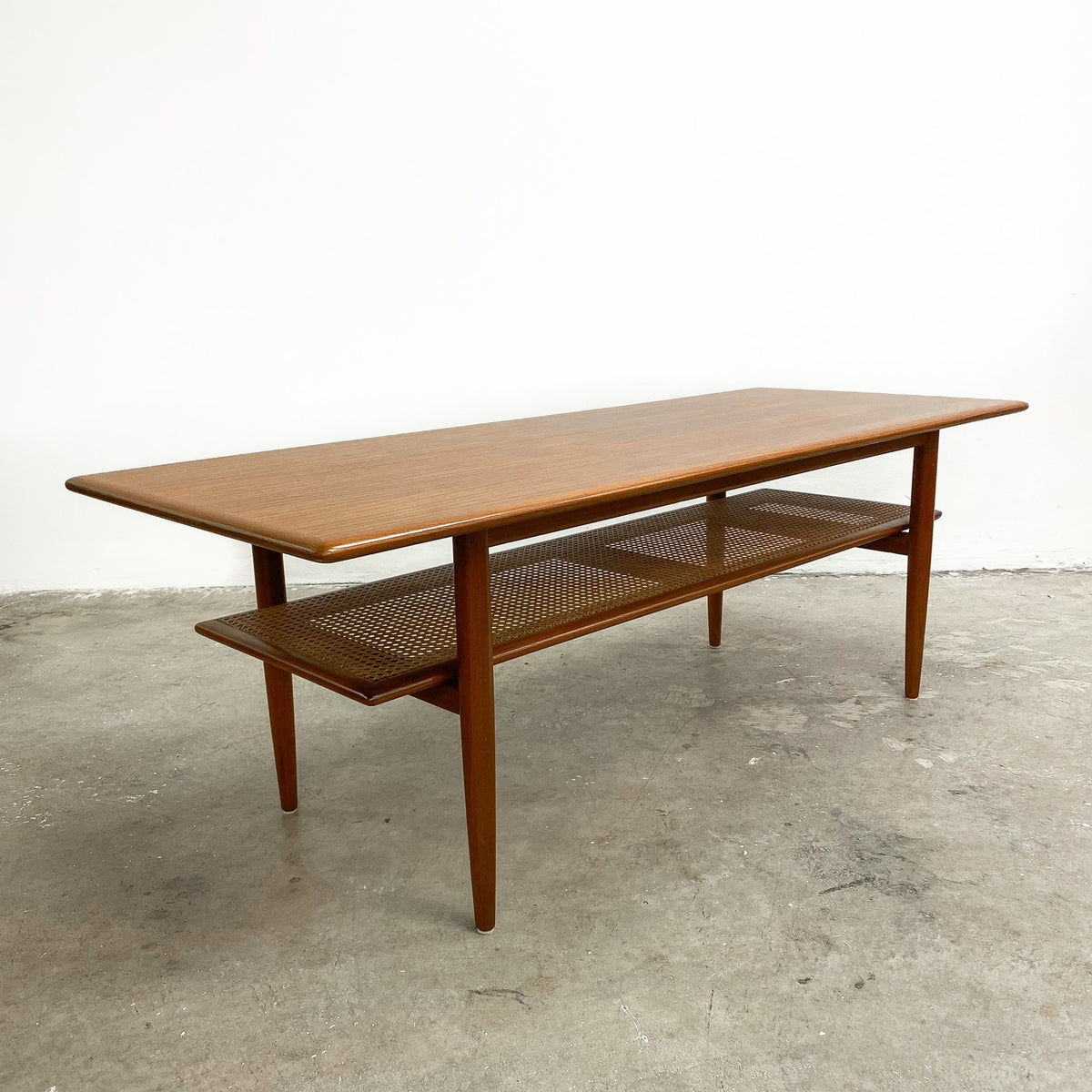 Restored Parker Teak & Rattan Mid Century Coffee Table – The Design Ark
