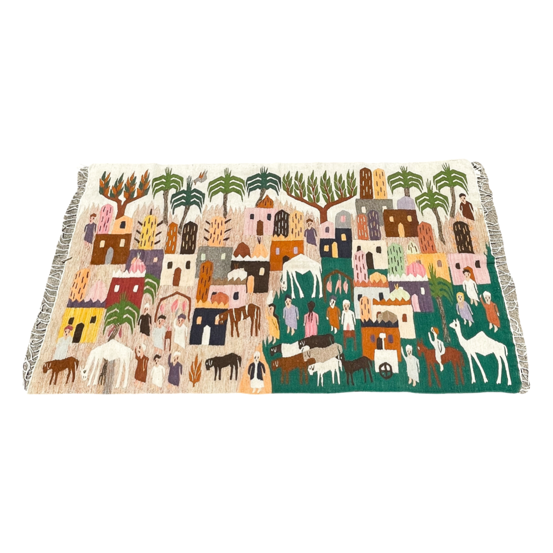 Mid Century Egyptian Tribal Handmade Wool Rug – The Design Ark