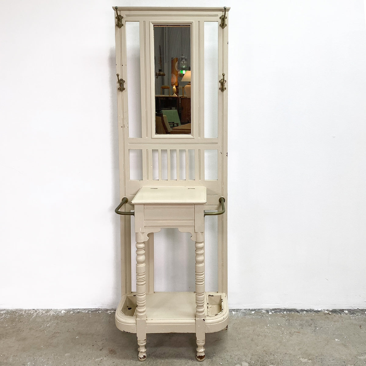 Compact Slim Antique Hallstand c1910 – The Design Ark