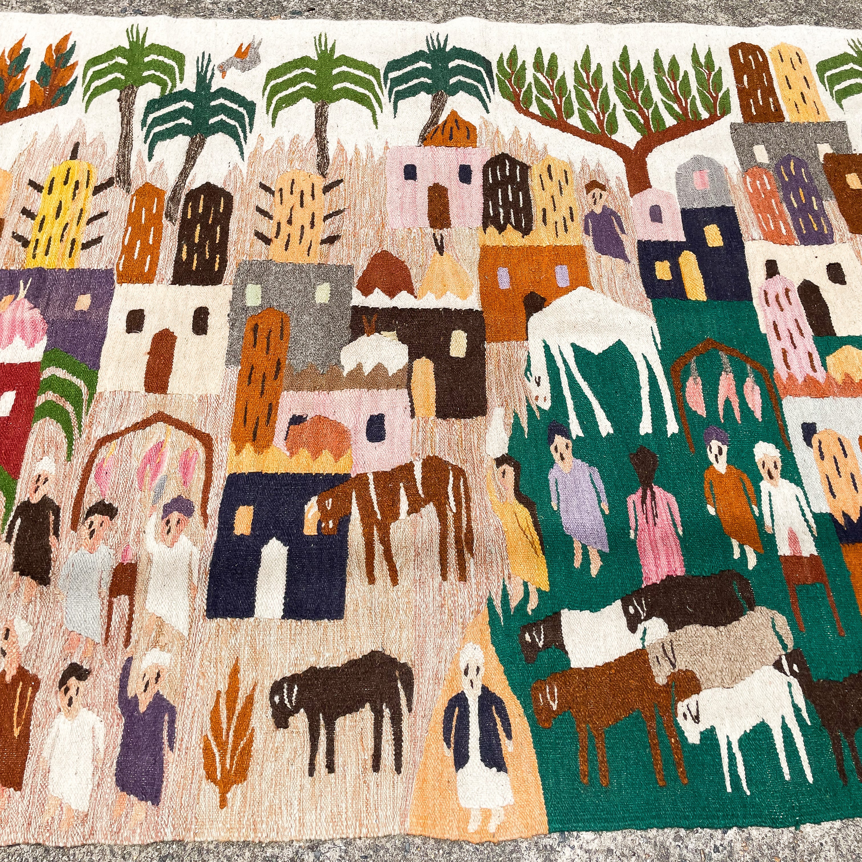 Mid Century Egyptian Tribal Handmade Wool Rug– The Design Ark