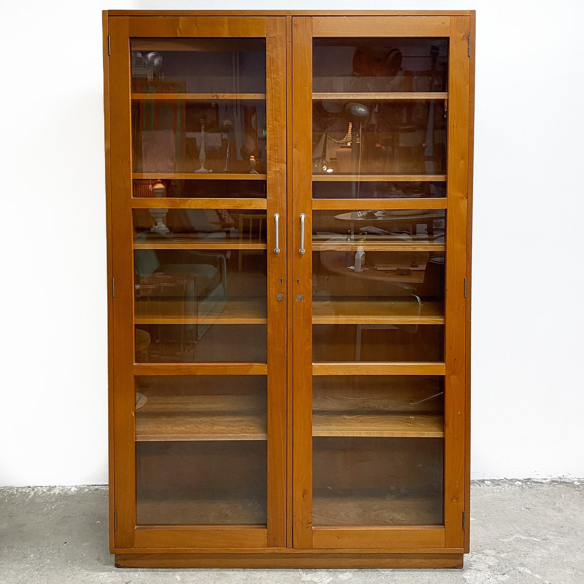 Mid Century Coachwood Glass Door Bookcase With Original Keys– The ...