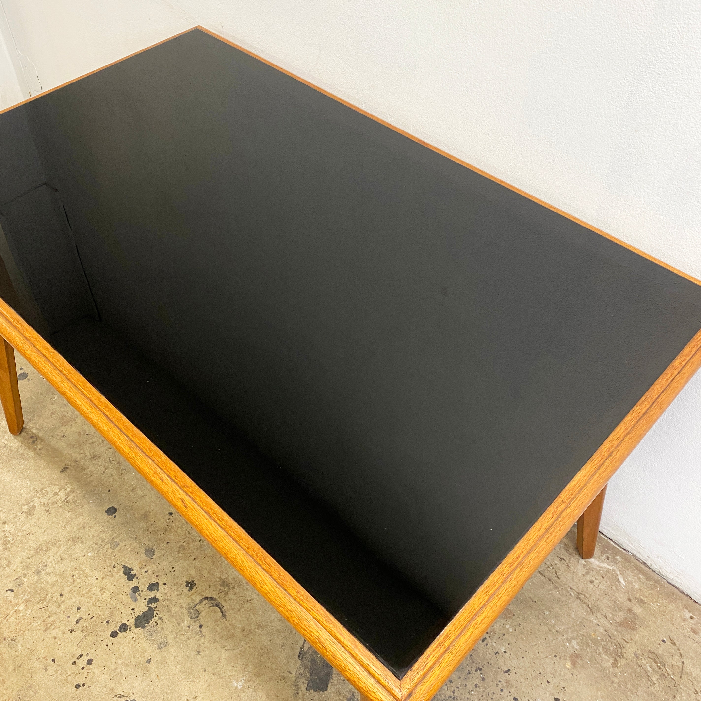 1950's Compact Mid Century Black Vitrolite Glass Top Dining Table– The ...